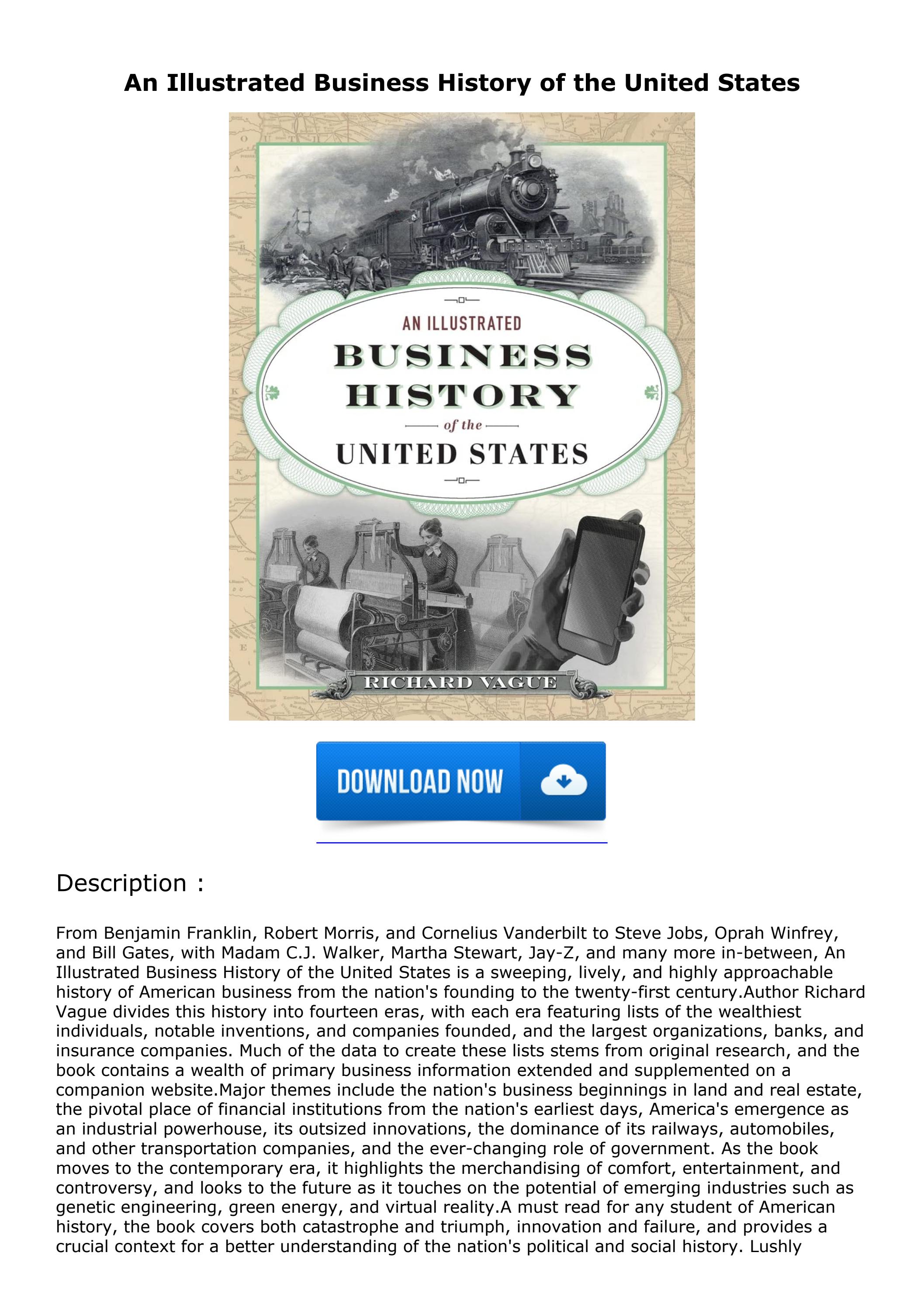 PDF KINDLE DOWNLOAD An Illustrated Business History of the United ...