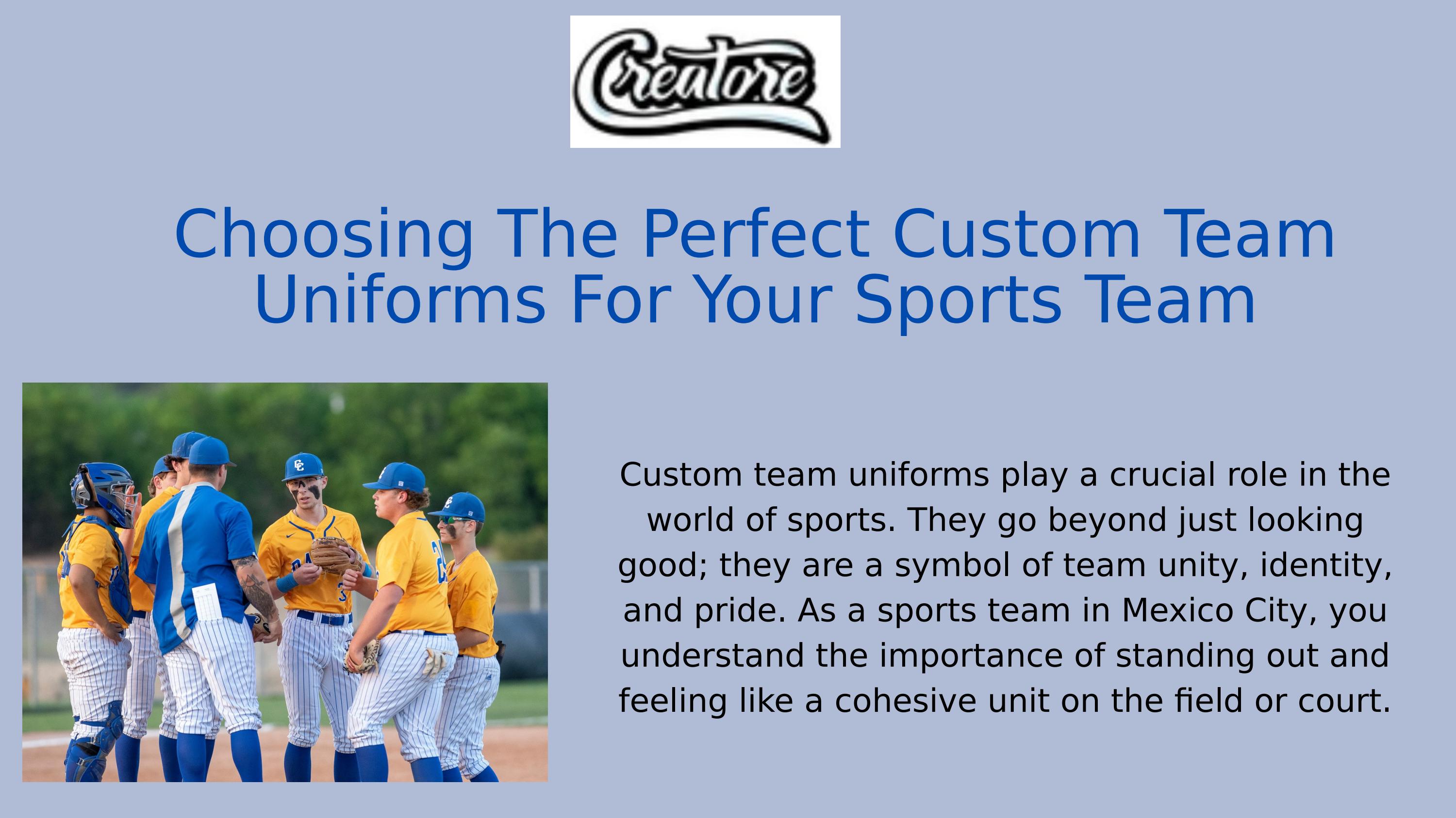 Choosing The Perfect Custom Team Uniforms For Your Sports Team by ...