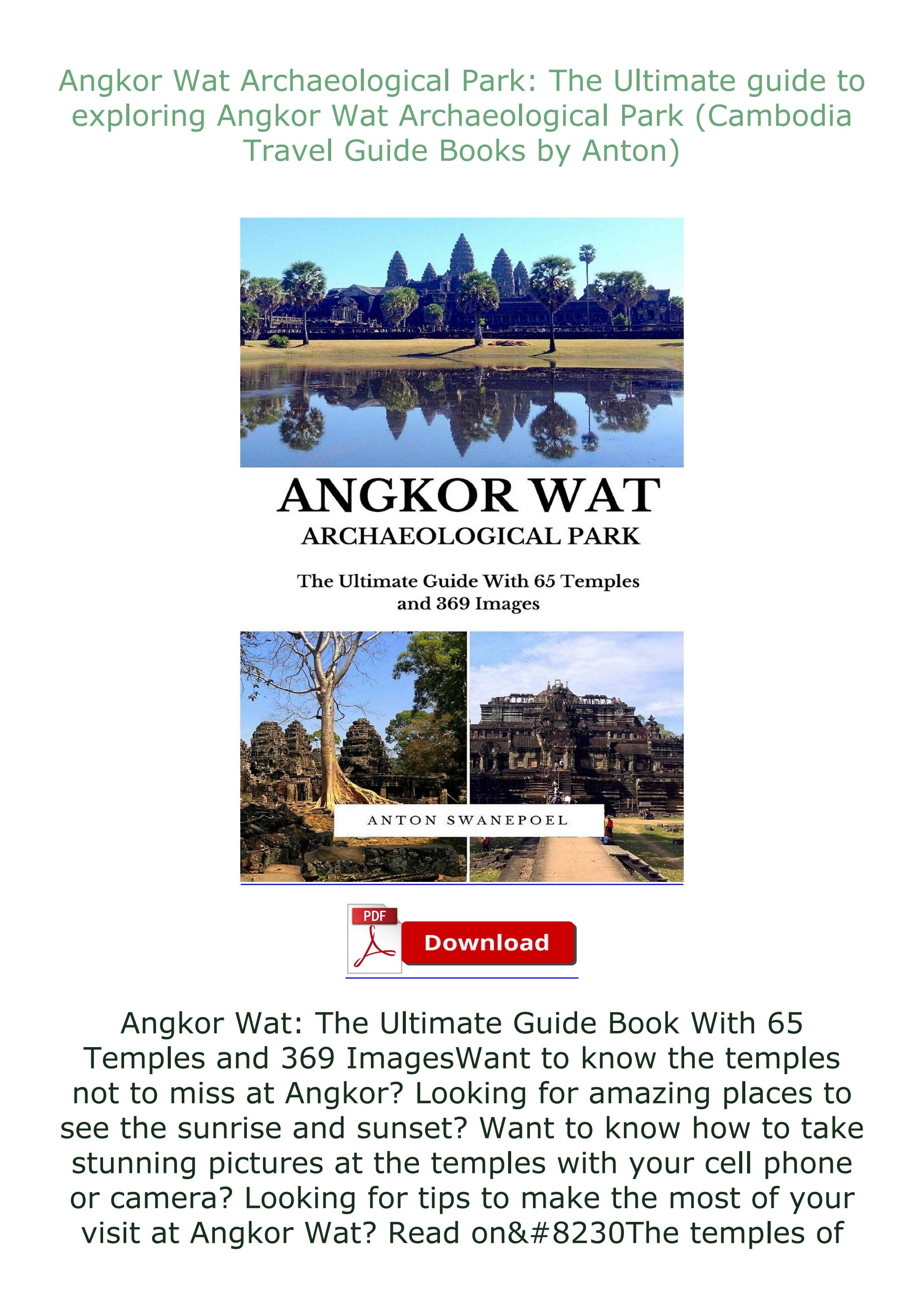 READ (EPUB) Angkor Wat Archaeological Park: The Ultimate guide to ...