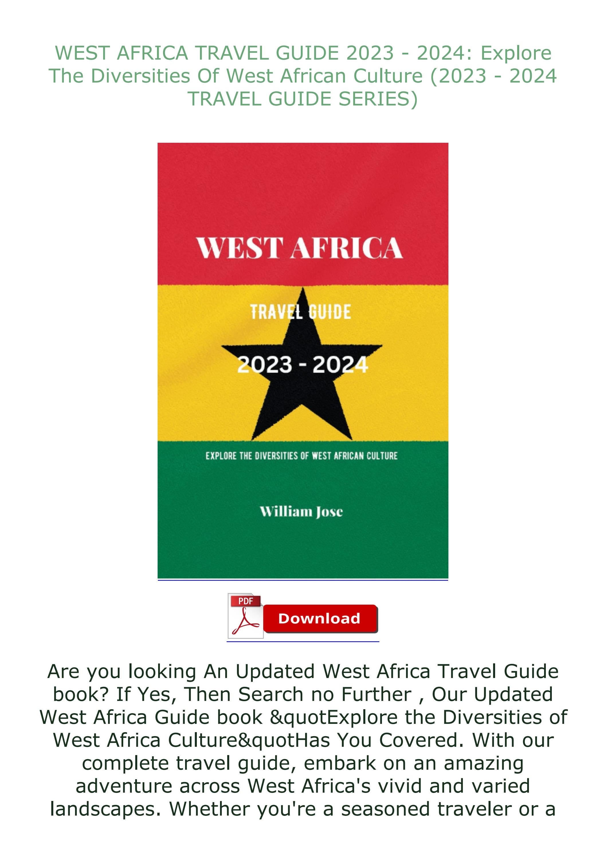 EBOOK (READ) WEST AFRICA TRAVEL GUIDE 2023 - 2024: Explore The ...