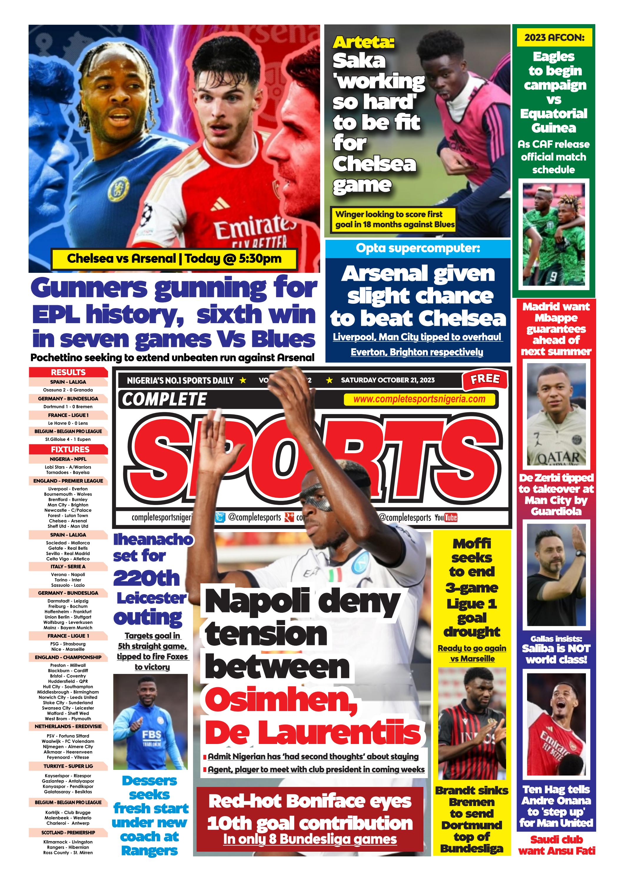 COMPLETE SPORTS - SATURDAY, OCT 21, 2023 by Complete Sports - Issuu