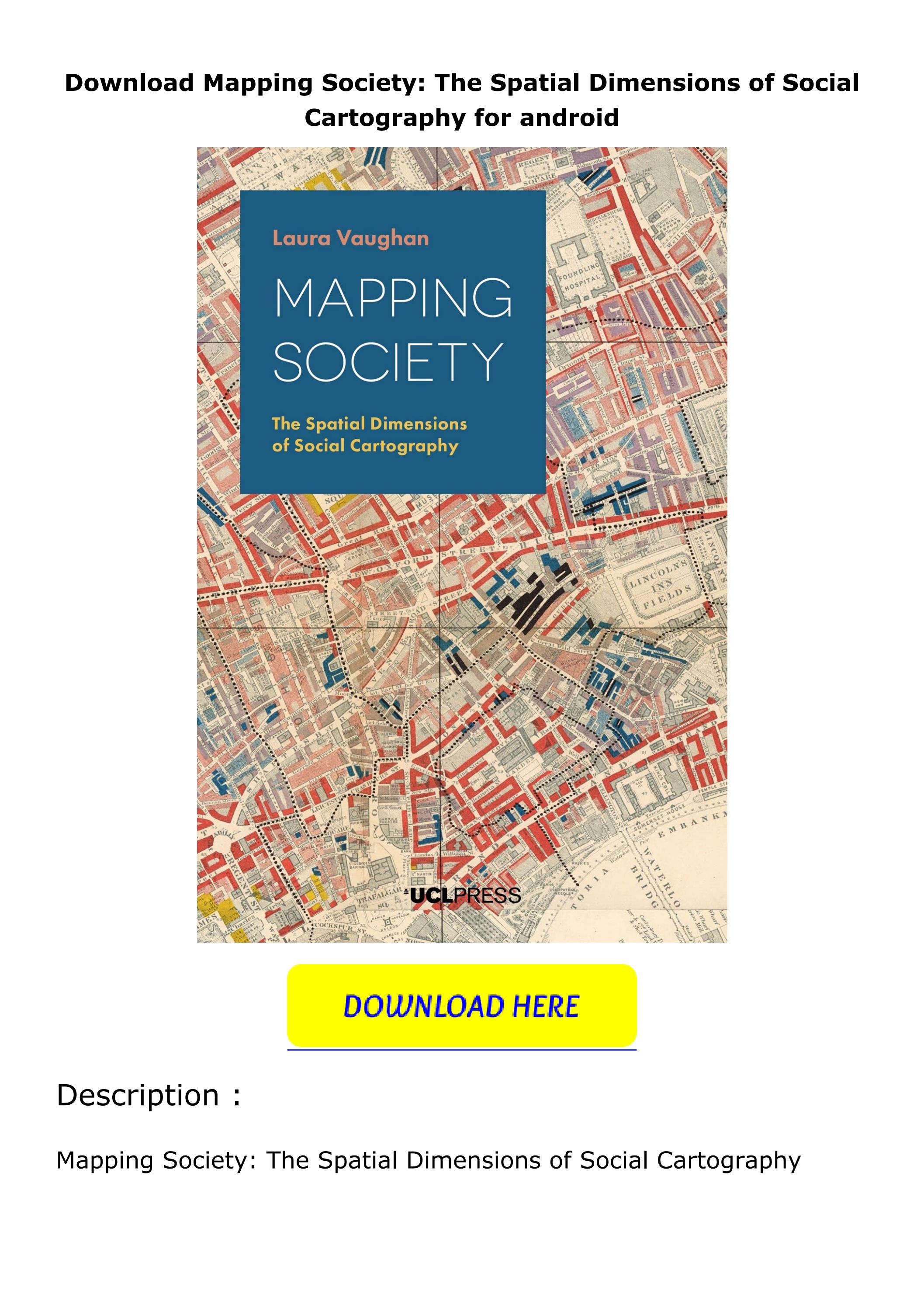 Download Mapping Society: The Spatial Dimensions of Social Cartography ...
