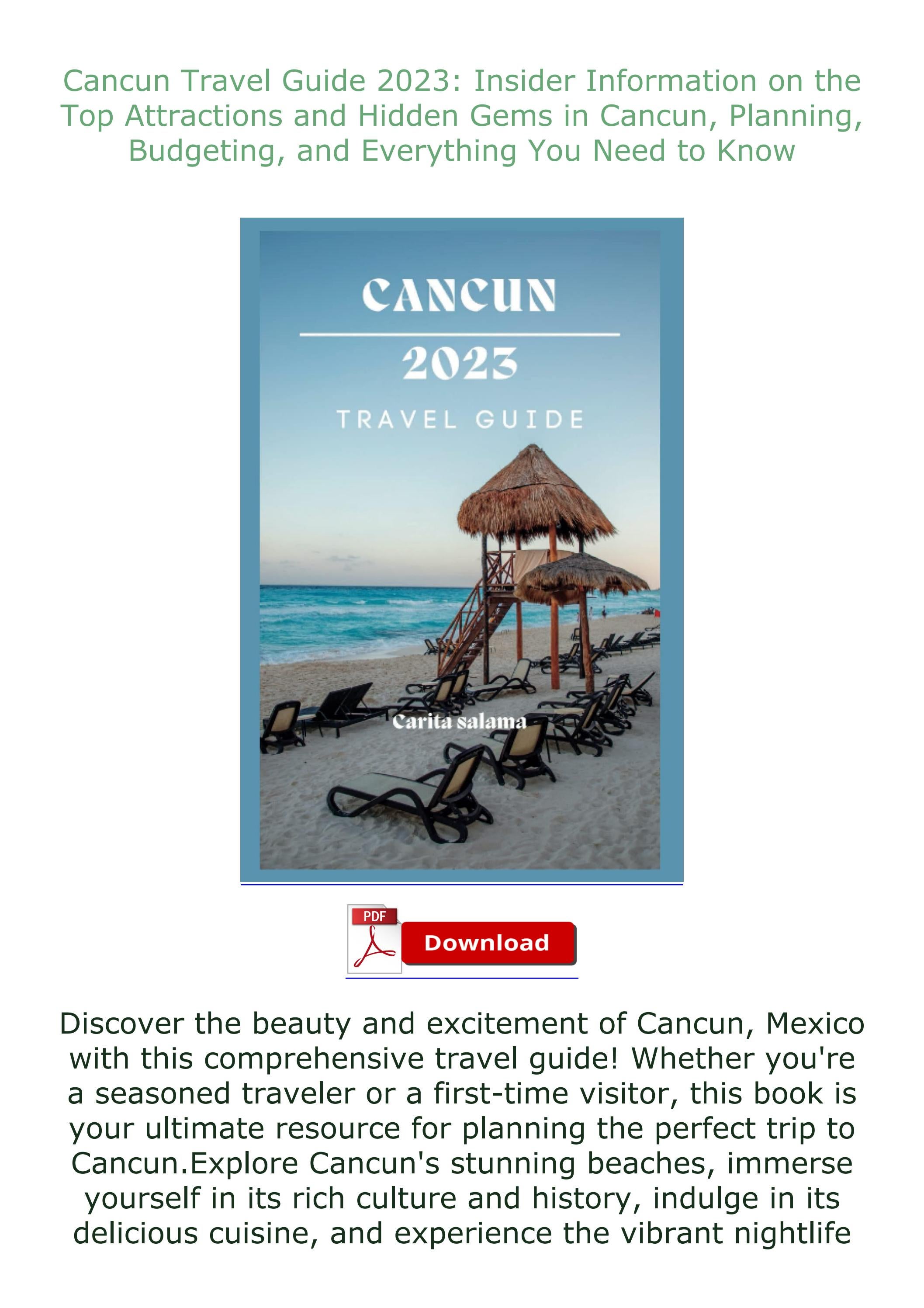 [EPUB] Cancun Travel Guide 2023: Insider Information on the Top ...