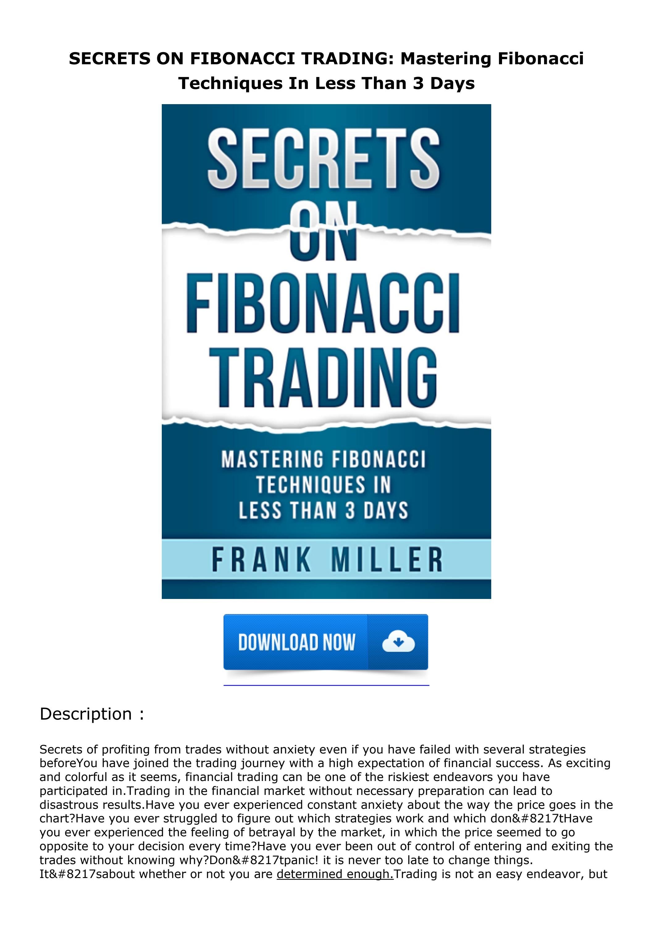 Pdf Download Free Secrets On Fibonacci Trading Mastering Fibonacci Techn By Oscarmarshase Issuu