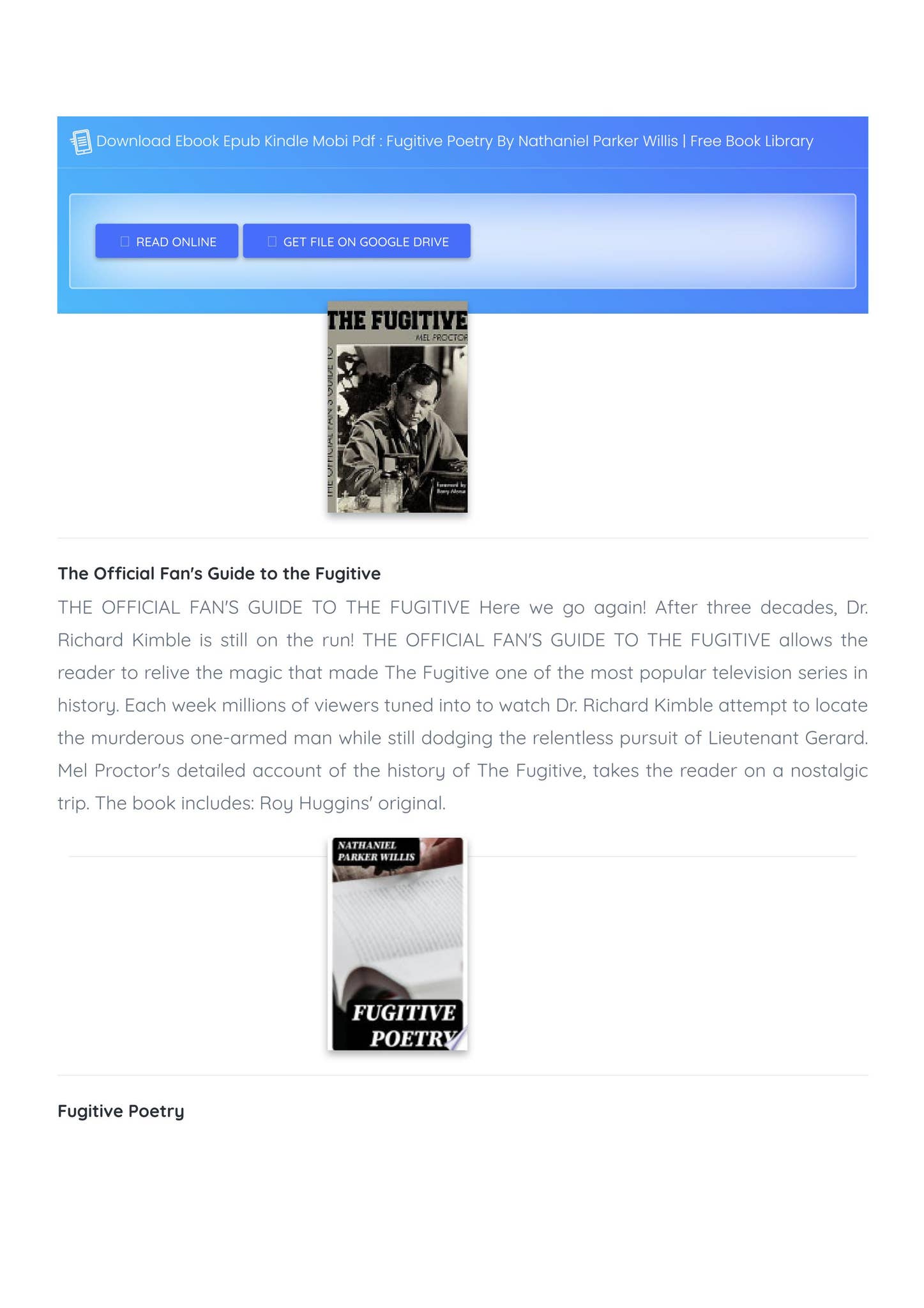 FUGITIVE POETRY BY NATHANIEL PARKER WILLIS - FREE EBOOK-1HLDRFZLYSOBPR ...