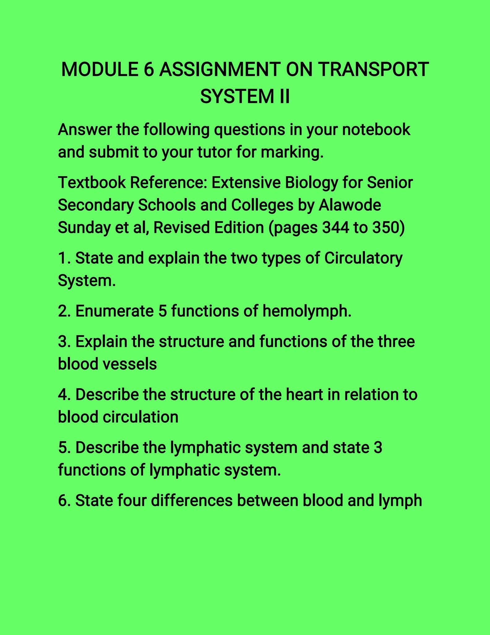 Module 6 Biology Assignment by Gra chef - Issuu