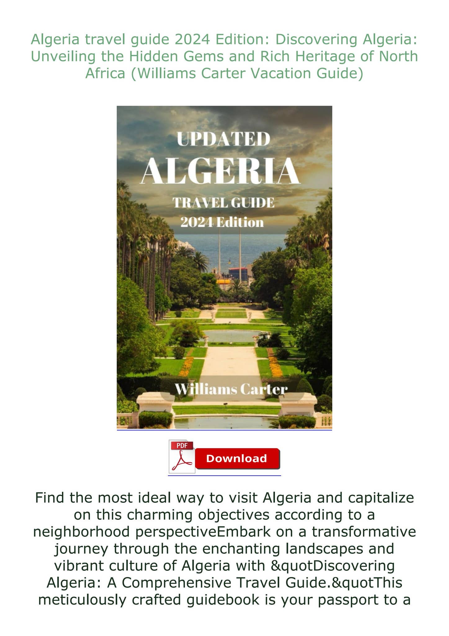 [EBOOK] READ Algeria travel guide 2024 Edition: Discovering Algeria ...