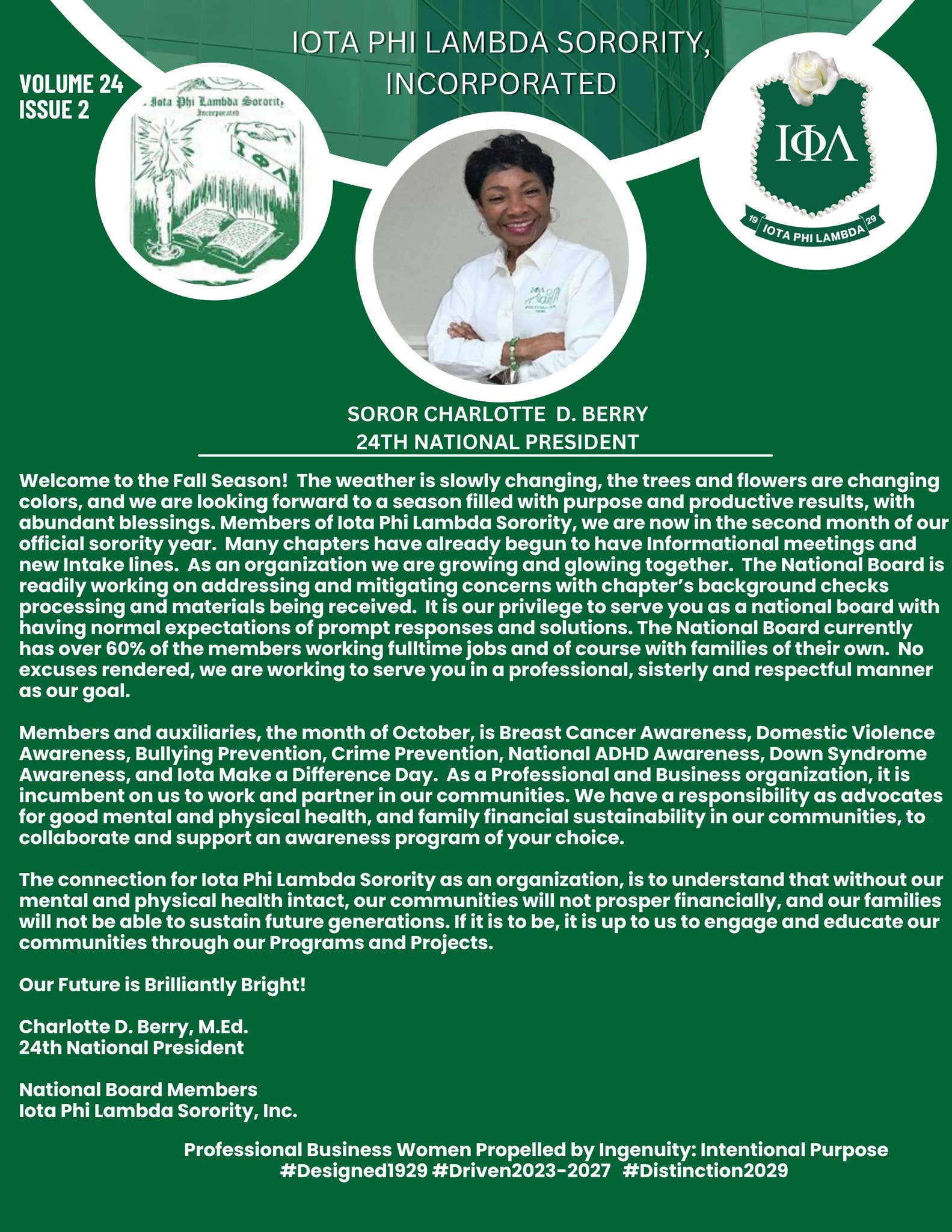 Iota Phi Lambda Sorority, Inc. Iota Bulletin - Oct 2023 by Iota_1929 - Issuu