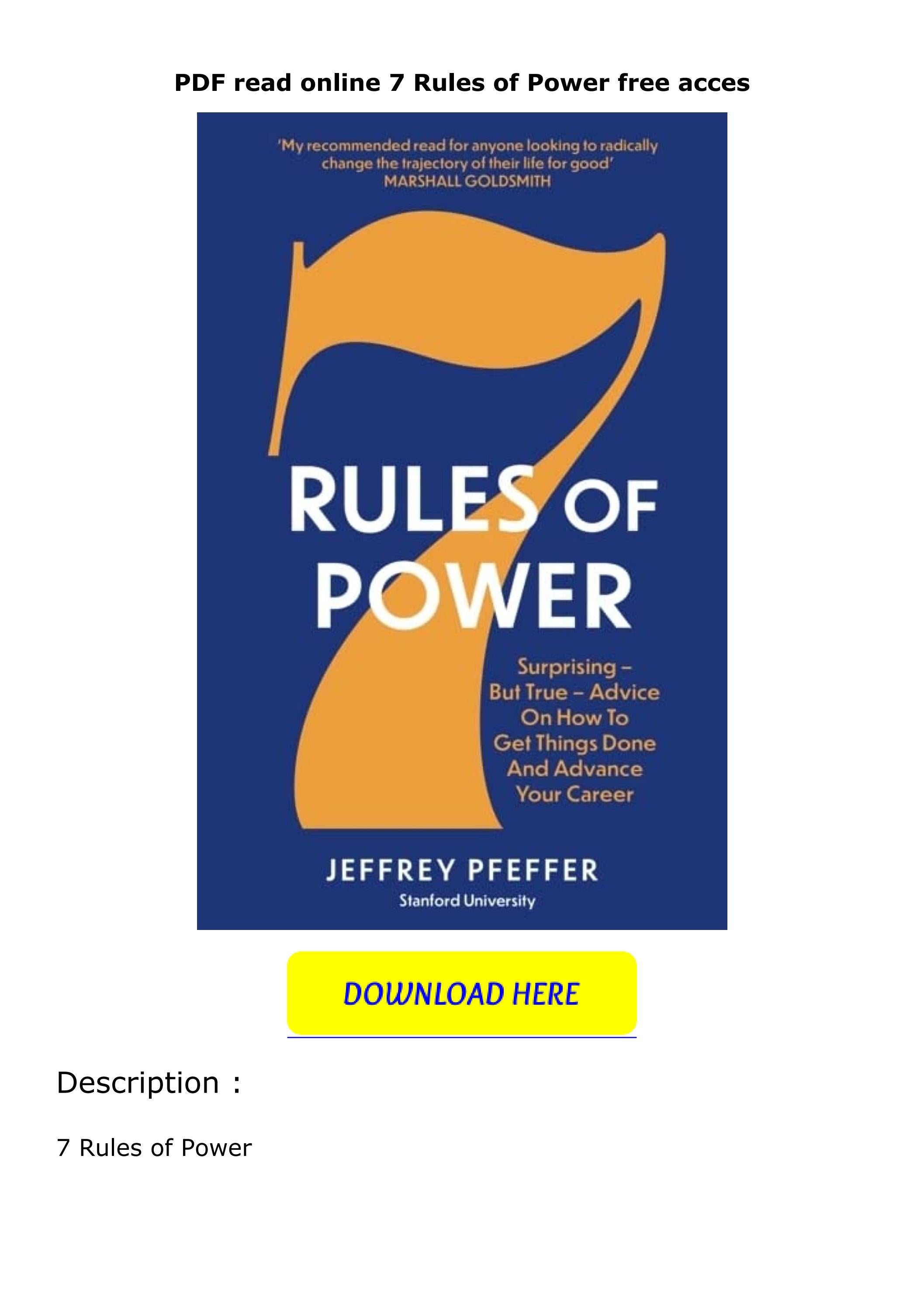 PDF Read Online 7 Rules Of Power Free Acces By Hensleydftasd Issuu pdf-read-online-7-rules-of-power-free-acces-by-hensleydftasd-issuu