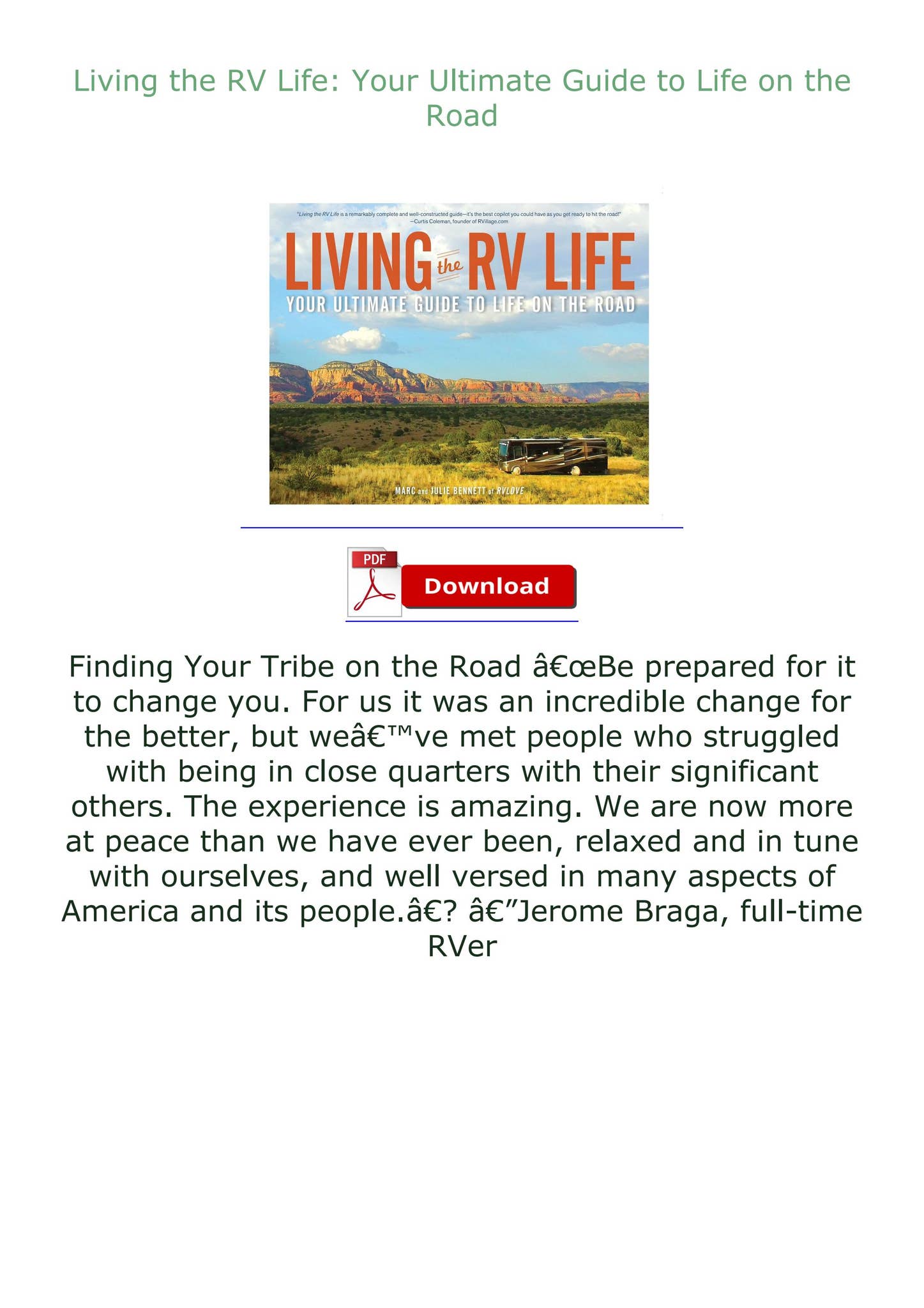 [EPUB] Living the RV Life: Your Ultimate Guide to Life on the Road by ...