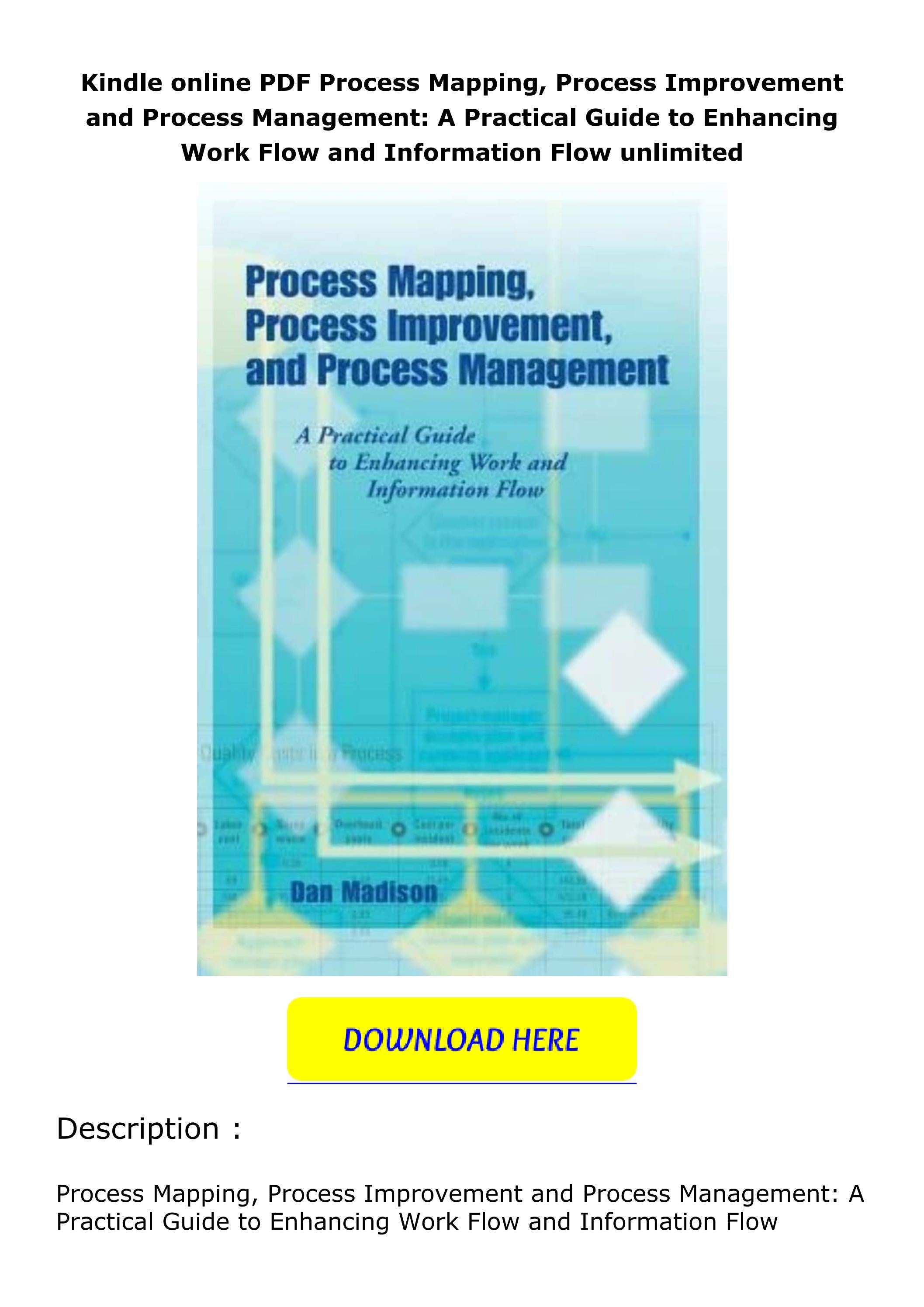 Kindle online PDF Process Mapping, Process Improvement and Process ...