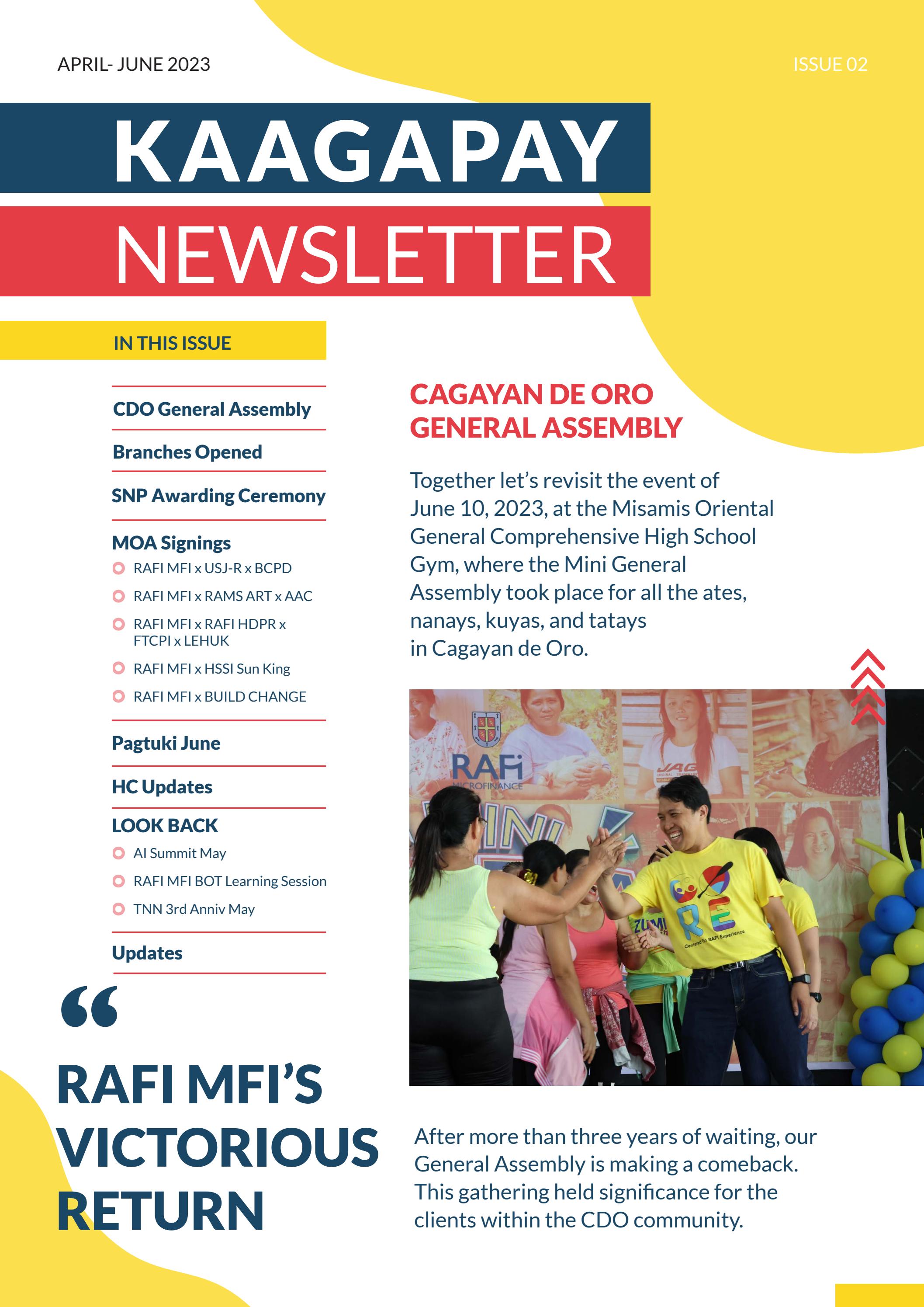 Kaagapay Newsletter Q2 2023 by RAFI - Ramon Aboitiz Foundation Inc. - Issuu