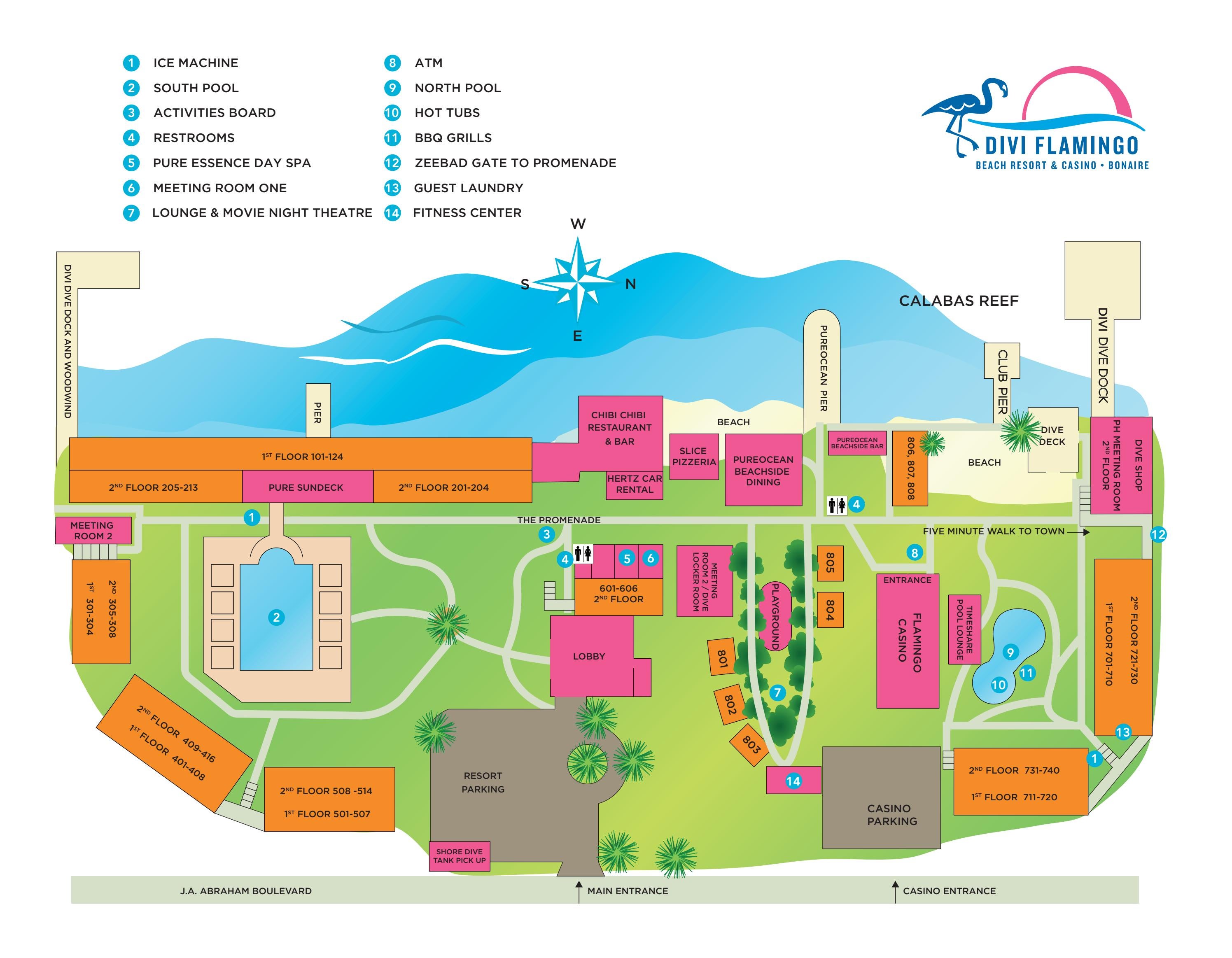 Flamingo Resort Map by Divi Resorts - Issuu