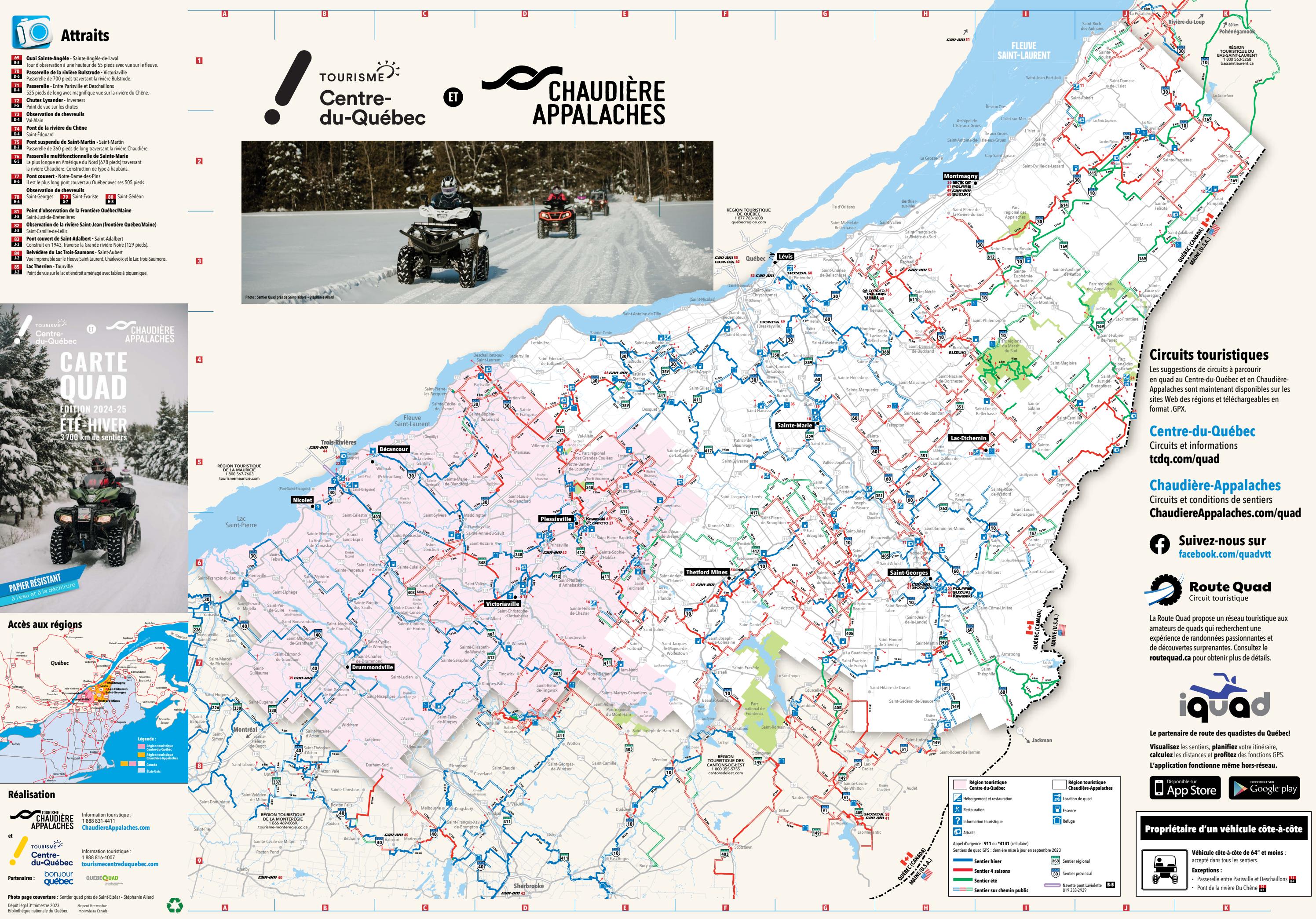 Carte quad 2024-2025 - Chaudière-Appalaches et Centre-du-Québec by ...
