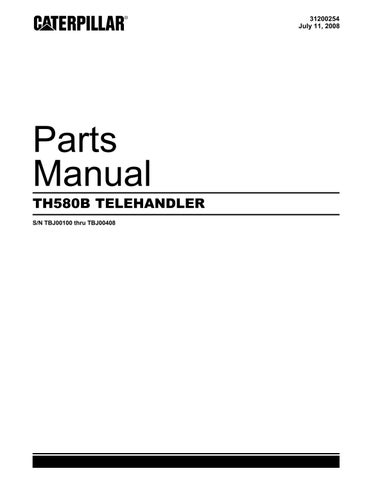 Caterpillar Cat TH580B Telehandler Parts Catalogue Manual Instant ...