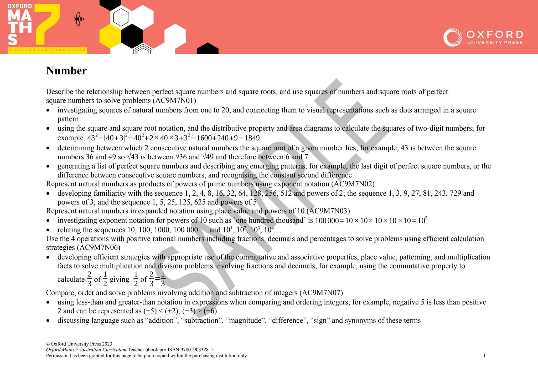 Oxford Maths Year 7 Australian Curriculum _ Teaching Program [SAMPLE ...