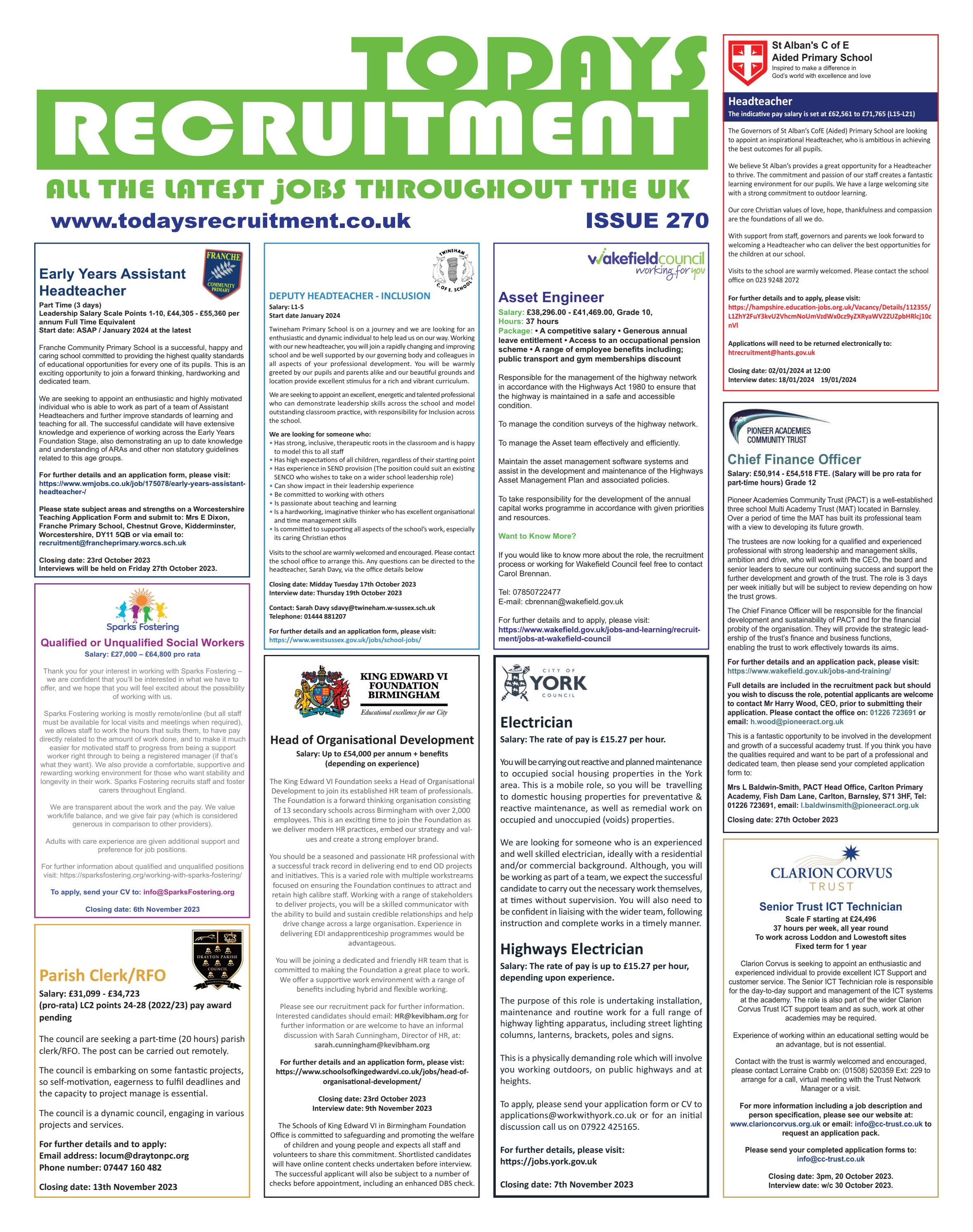 Todays Recruitment Issue 270 by Todays Recruitment - Jobs and Careers ...