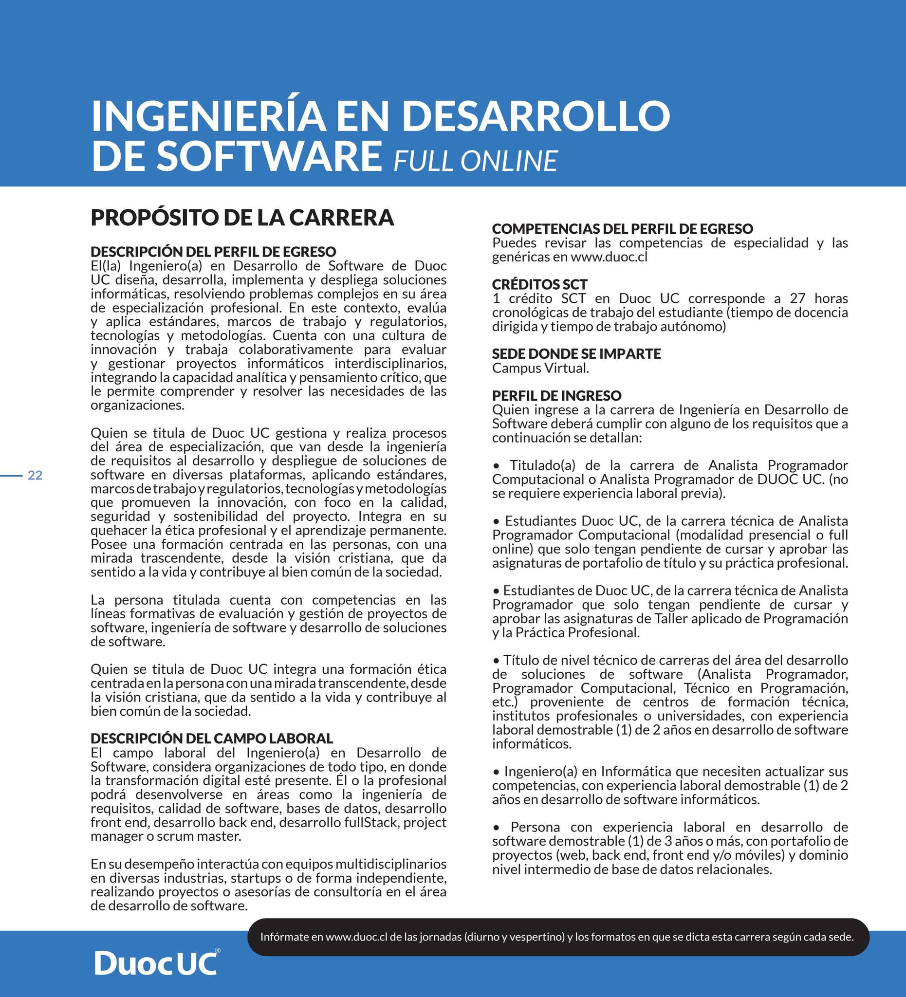Ingeniería en Desarrollo de Software - Malla 2024 by Duoc UC - Issuu