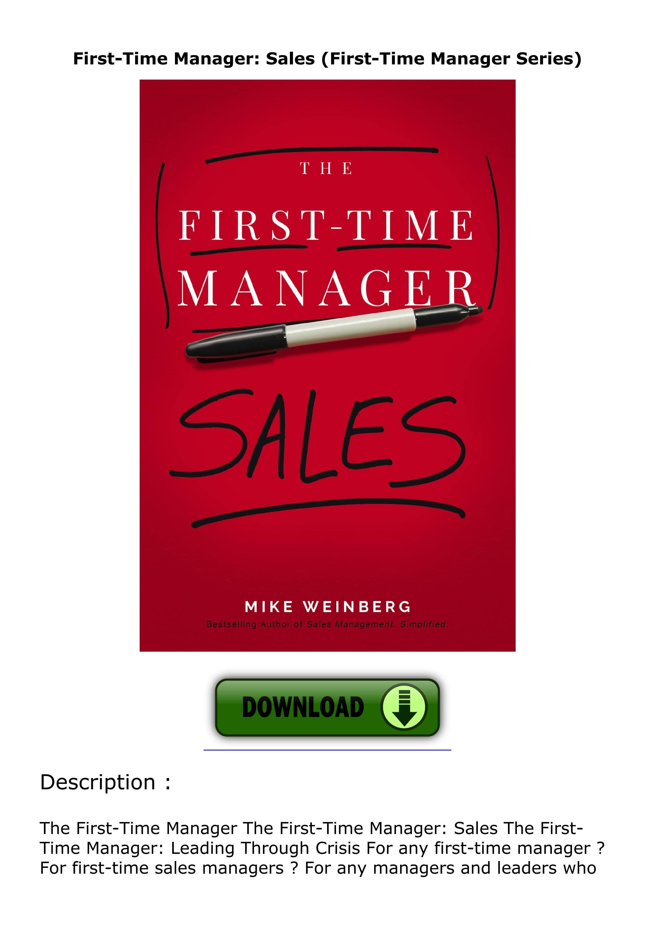 Get PDF Download First Time Manager Sales First Time Manager Series get-pdf-download-first-time-manager-sales-first-time-manager-series