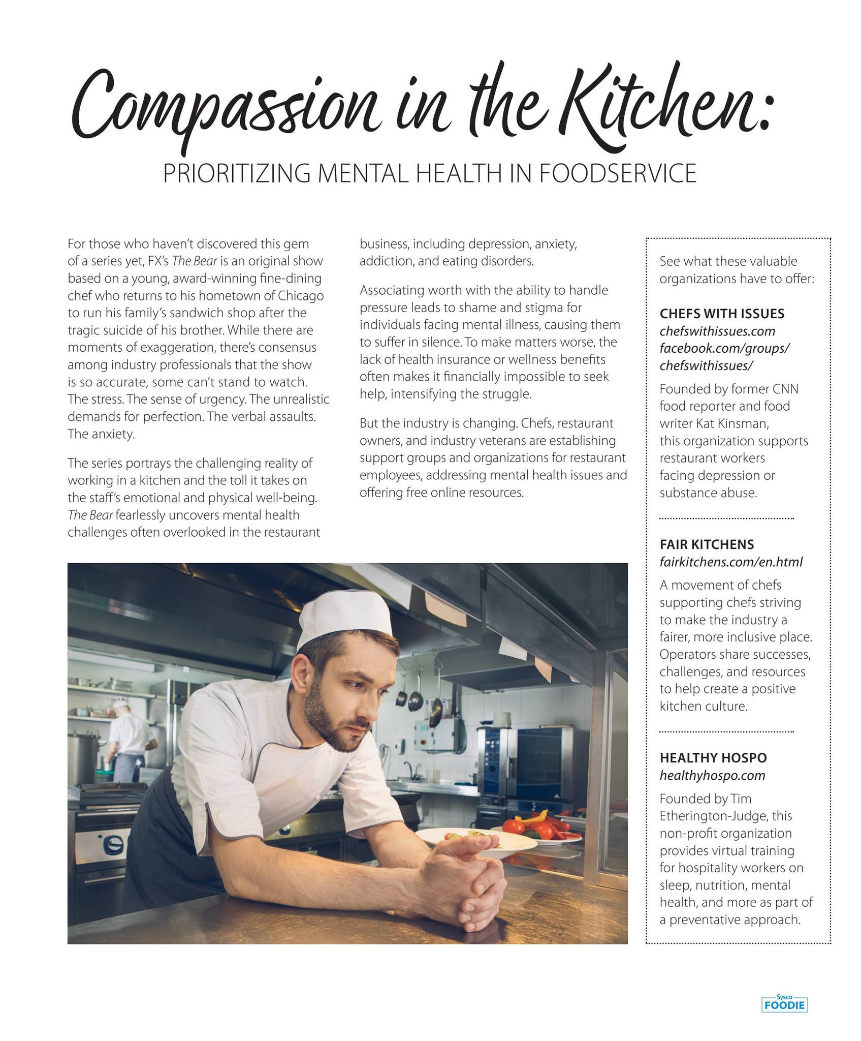 Compassion in the Kitchen - Sysco Foodie Magazine by Sysco Canada - Issuu