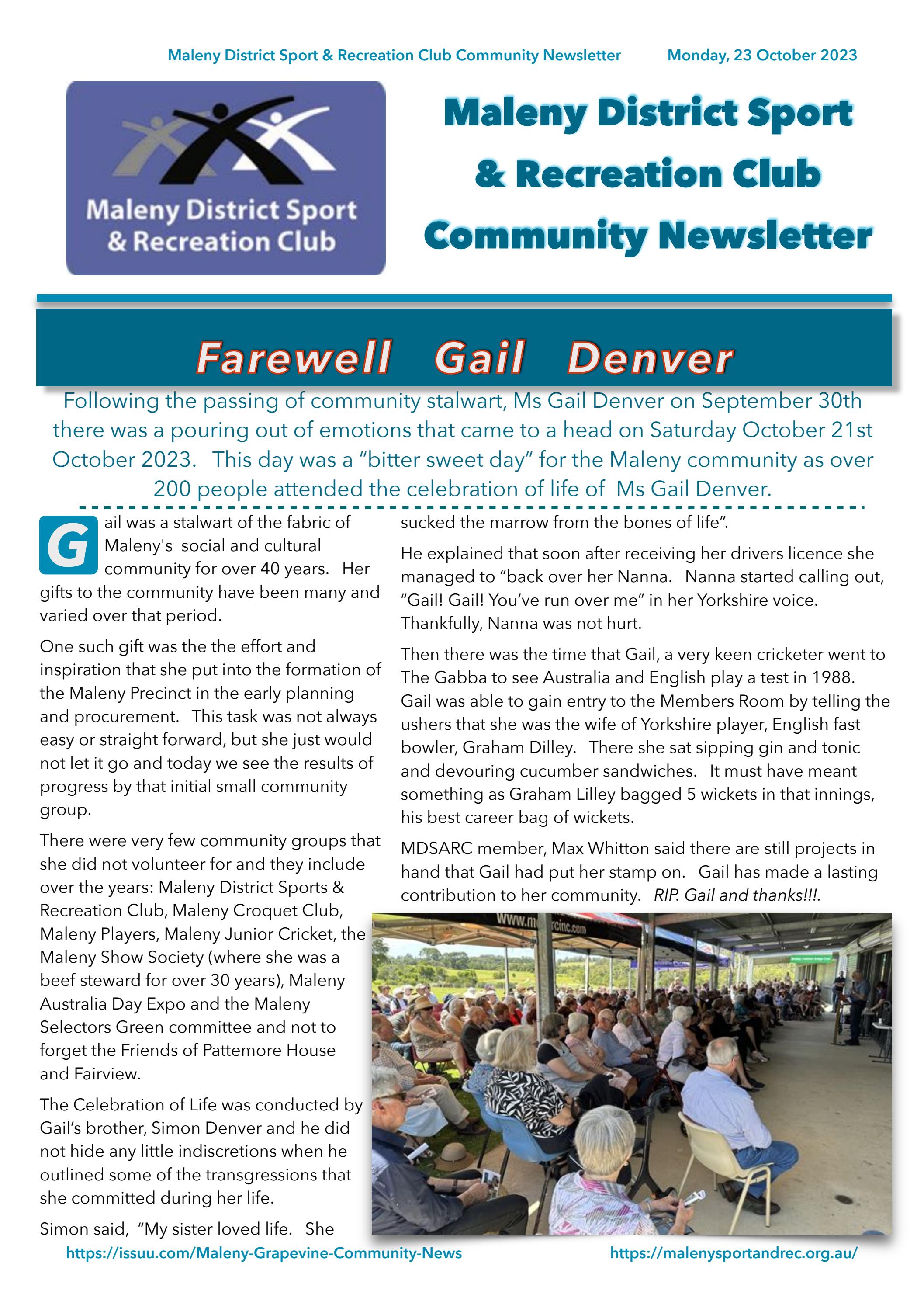 Maleny Grapevine Community News and Maleny District Sports Club Results ... Maleny Grapevine Community News and Maleny District Sports Club Results ...