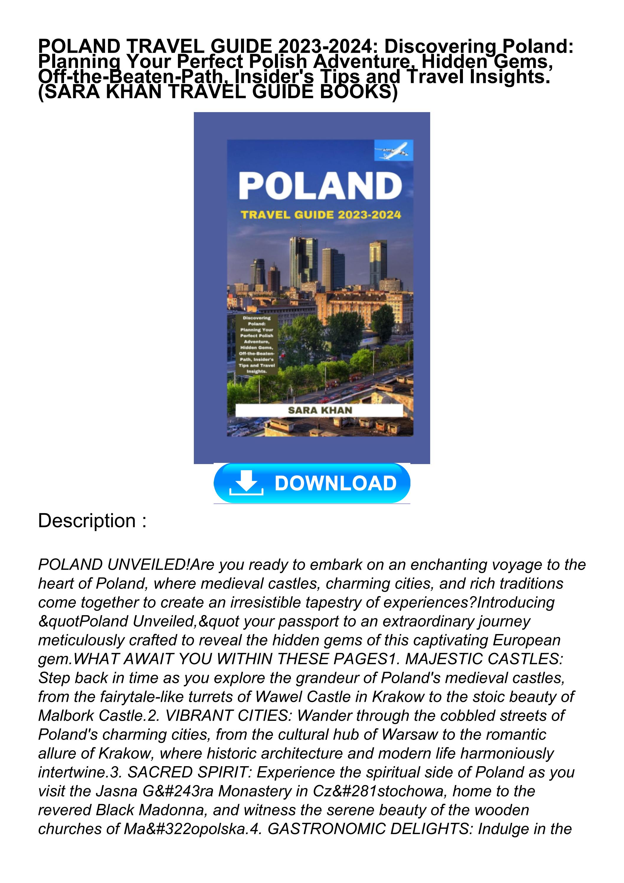 get [PDF] Download POLAND TRAVEL GUIDE 2023-2024: Discovering Poland ...