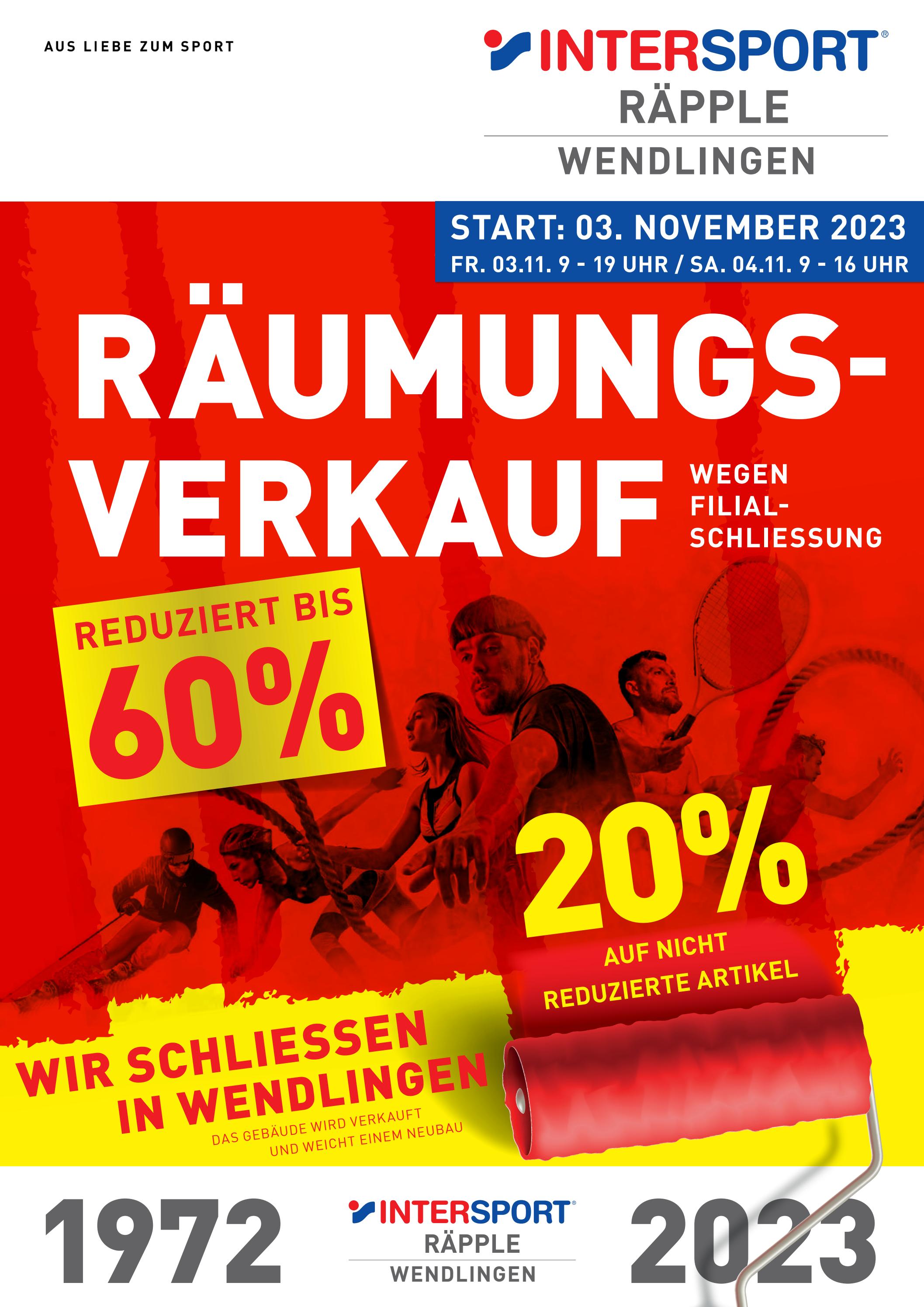 Räumungsverkauf Wendlingen by intersport-raepple - Issuu