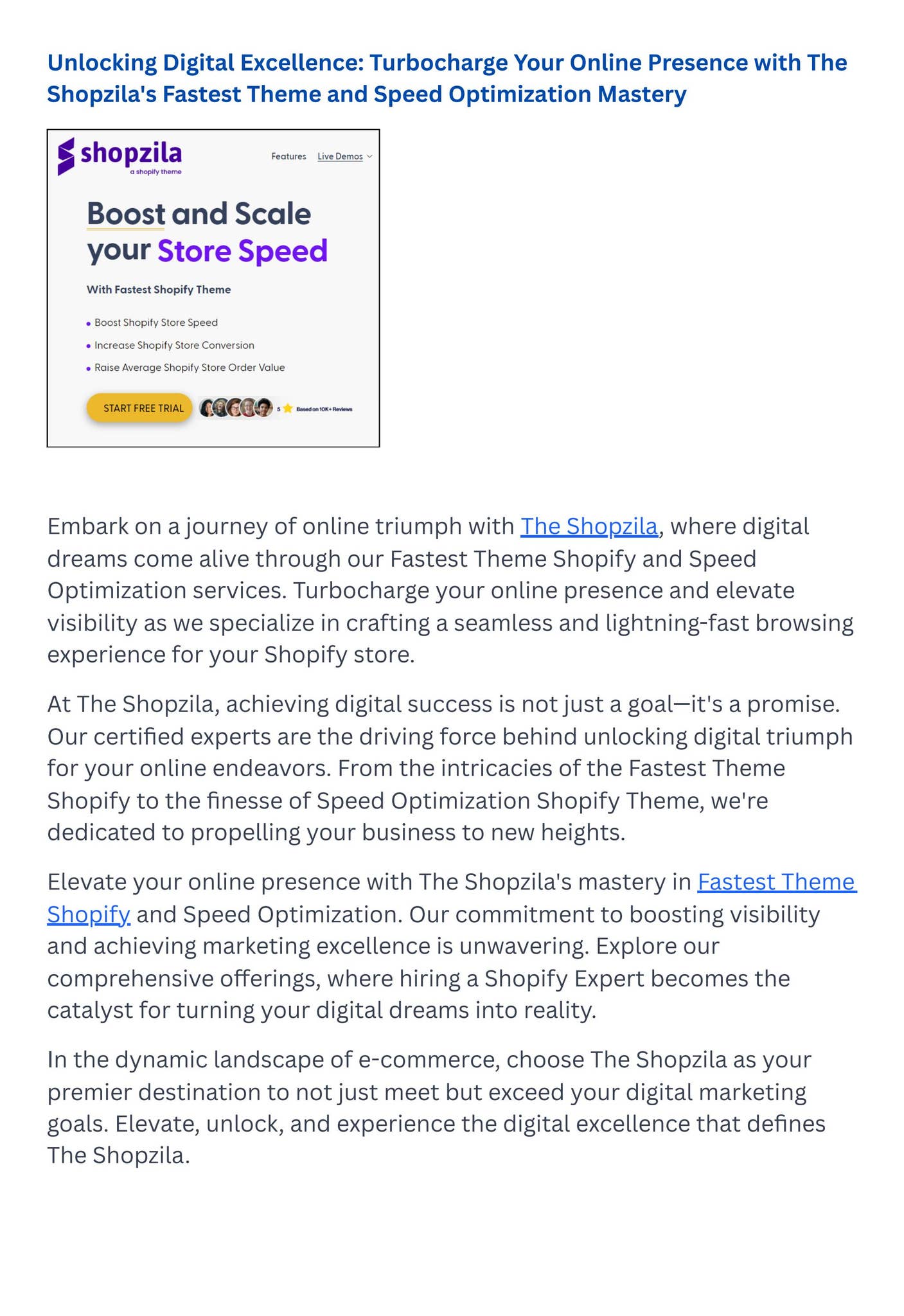 Supercharge your online game with The Shopzila's Fastest Theme by The ...