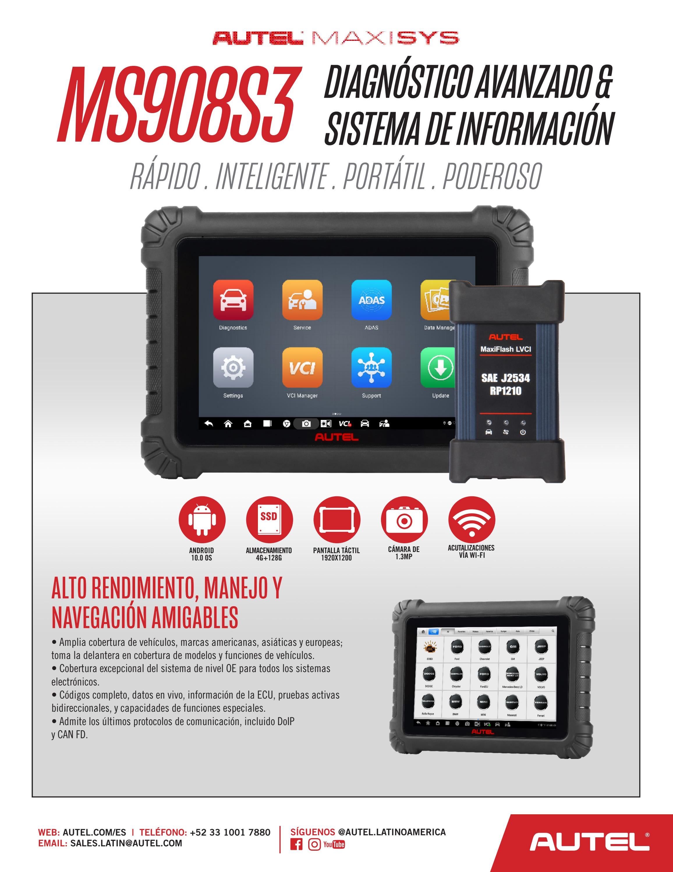 Folleto Autel MaxiSys MS908S3 by autel.latinoamerica - Issuu