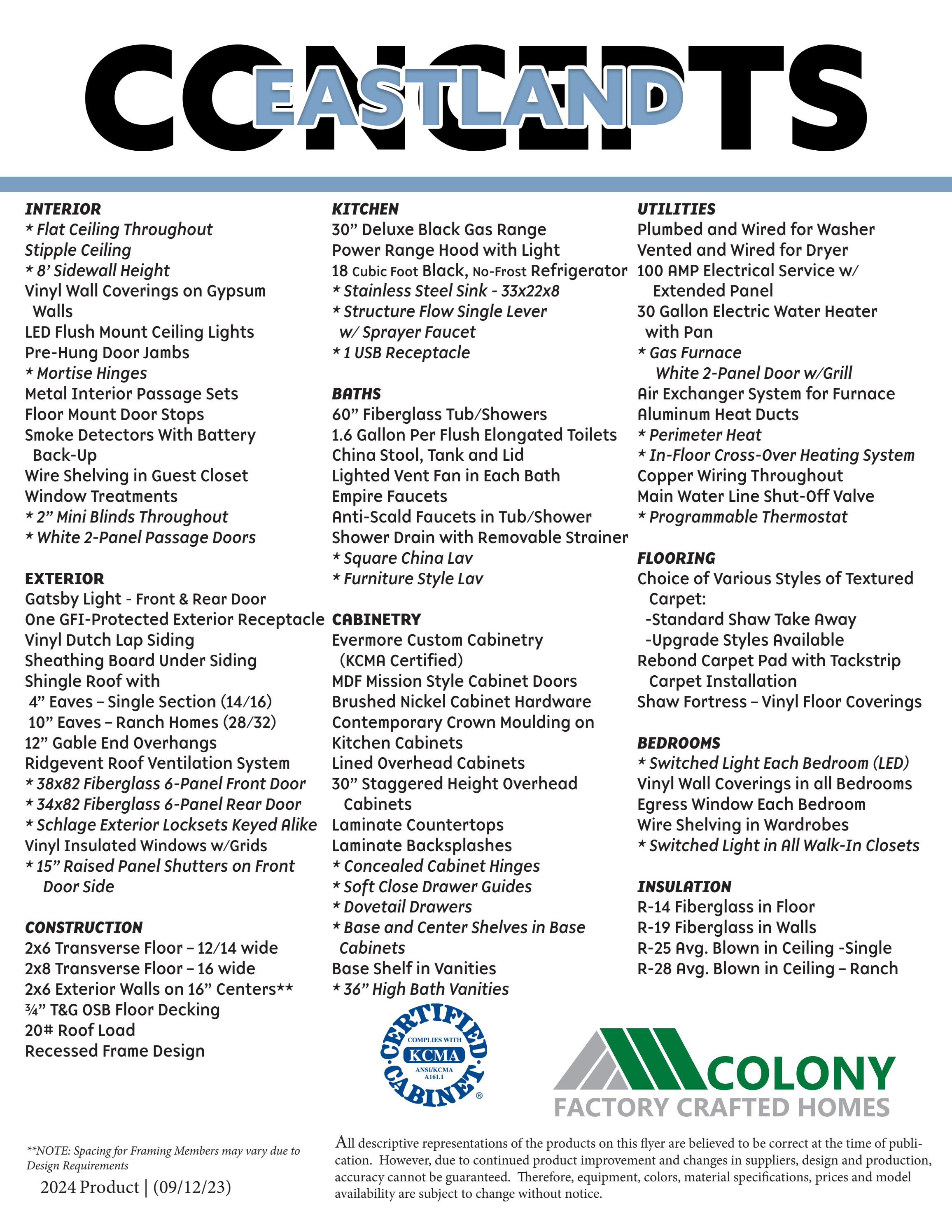 Colony Factory Crafted Homes | Eastland Concepts 2024 by Commodore ...