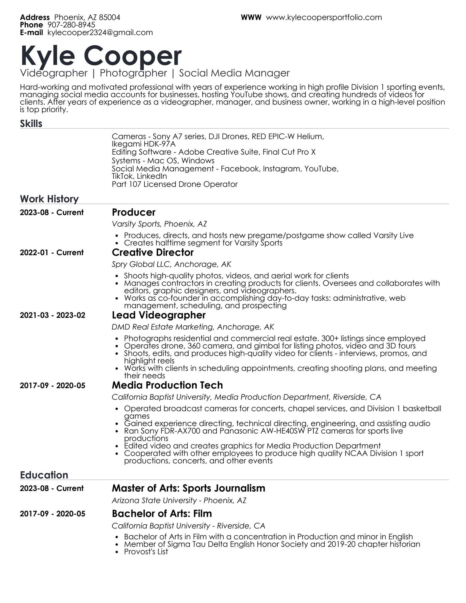 Kyle Cooper's Resume by Kyle Cooper - Issuu