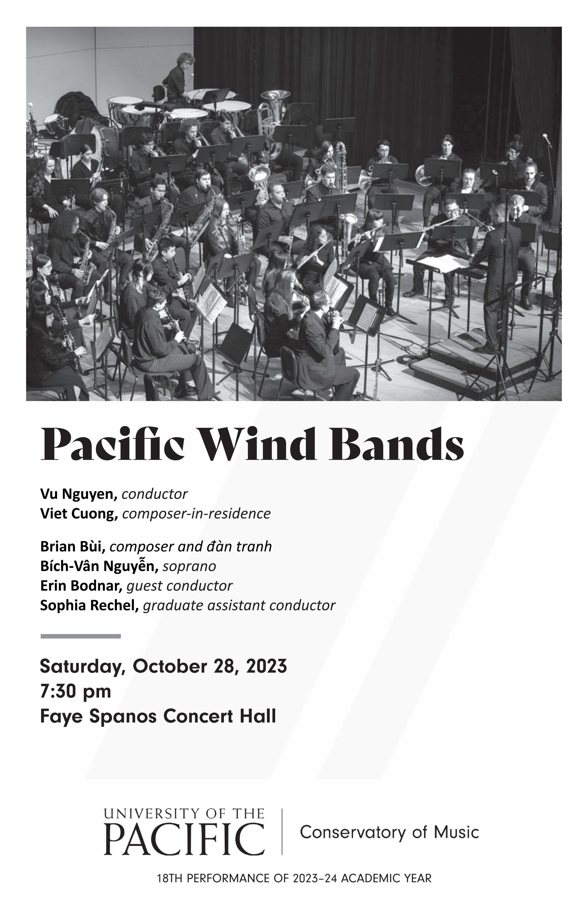 Pacific Wind Bands 10/28/2023 by University of the Pacific Conservatory ...