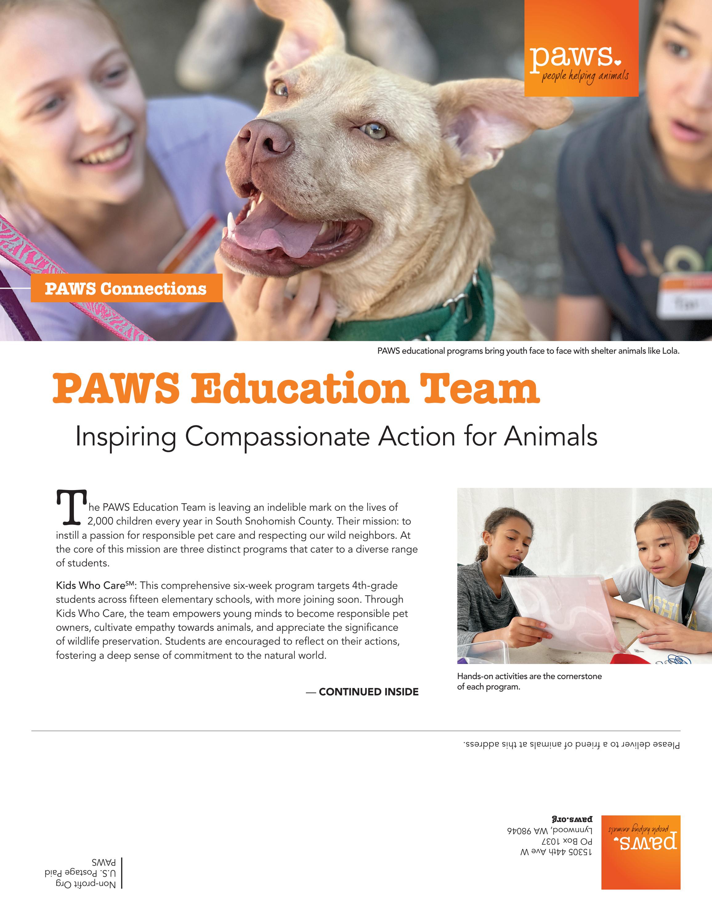 PAWS Mini Magazine Fall 2023 by PAWS - Issuu