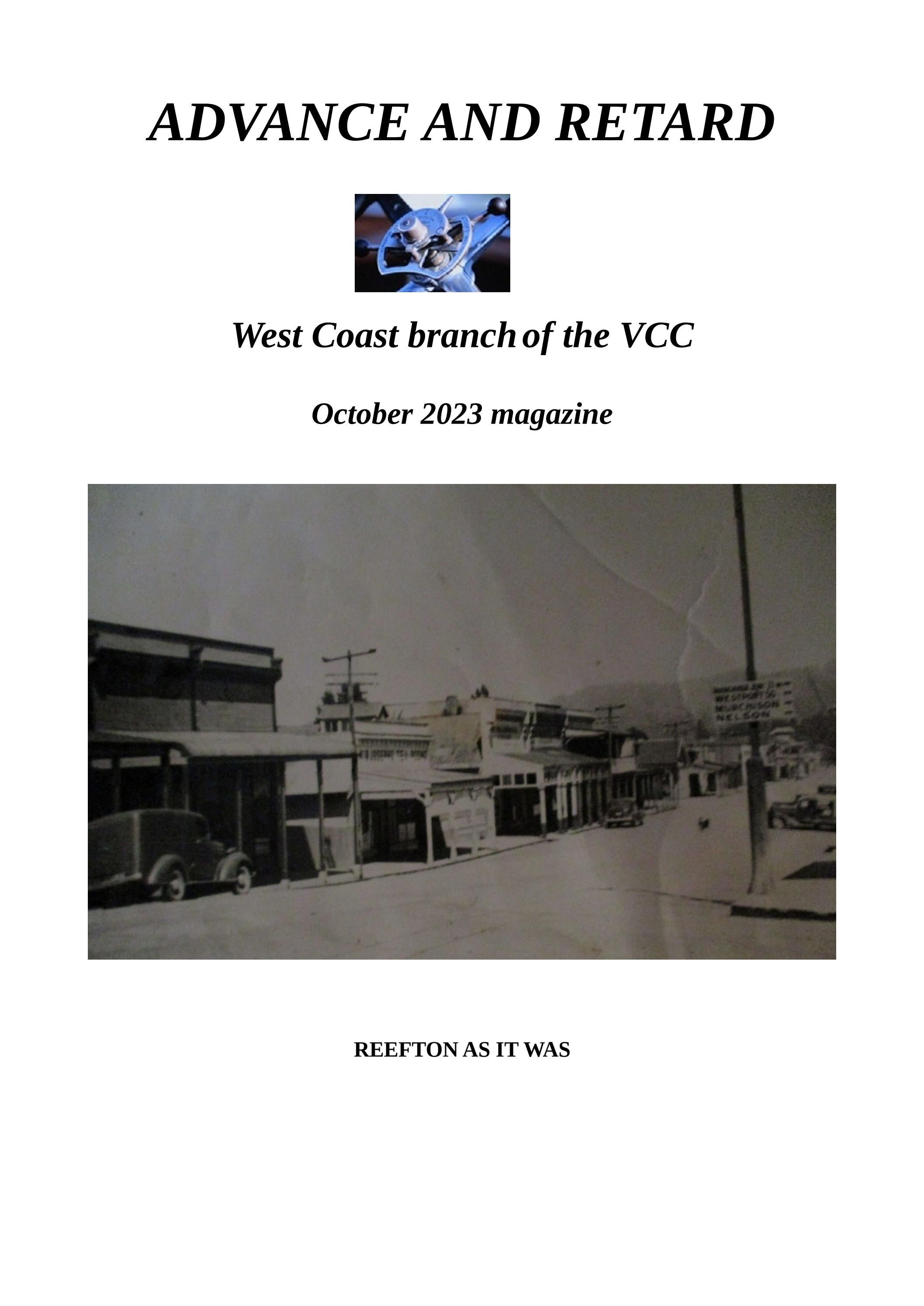 VCC WESTCOAST OCTOBER 2023 by Vintage Car Club of New Zealand - Issuu