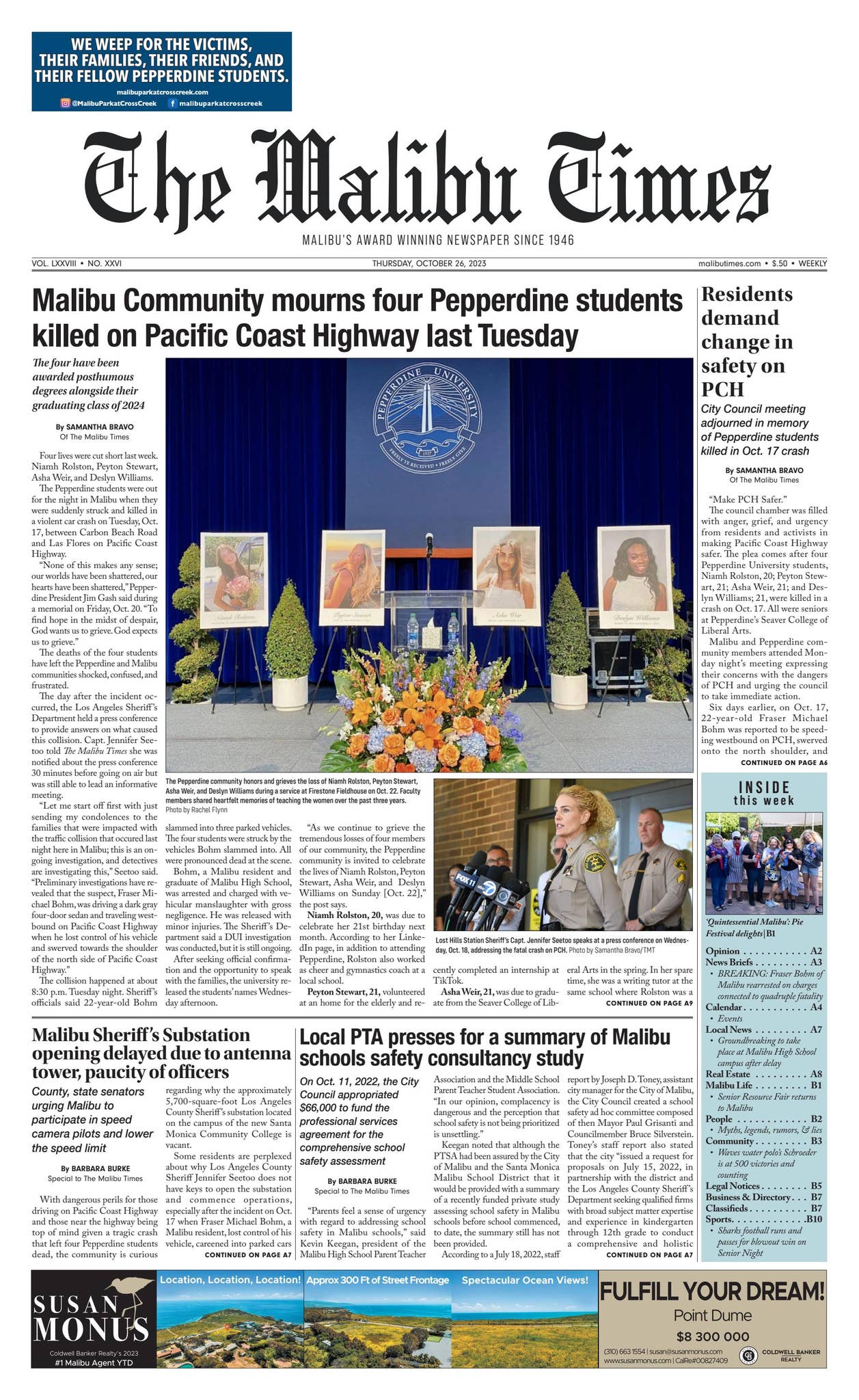 The Malibu Times • October 26, 2023 by 13 Stars Media - Issuu