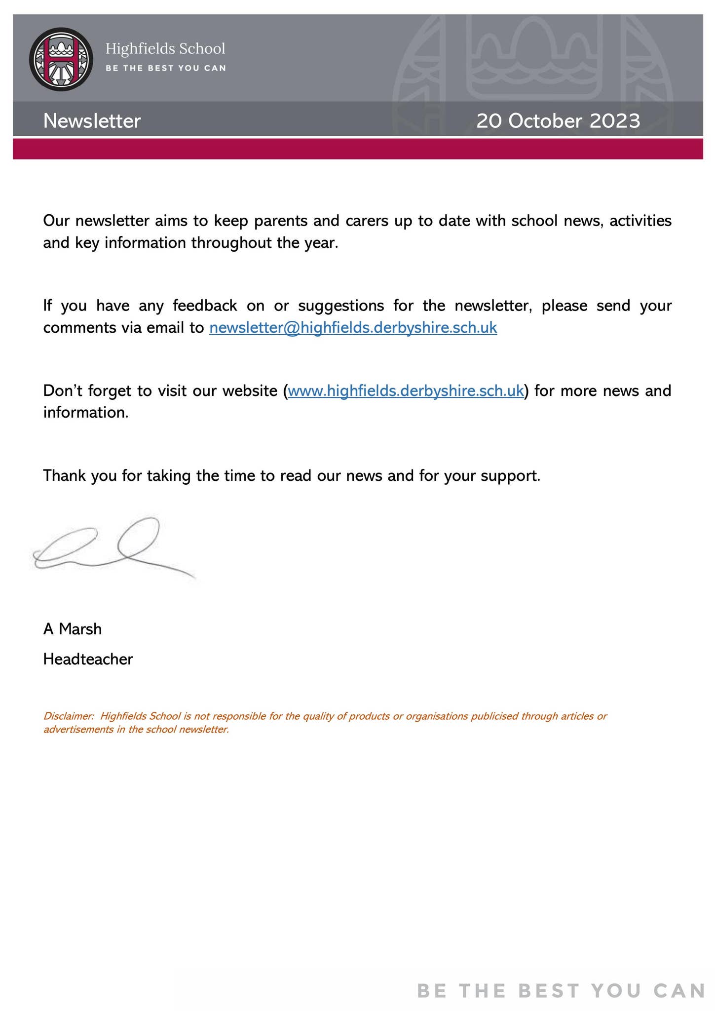 Issue 20-10-23 by Highfields School - Issuu