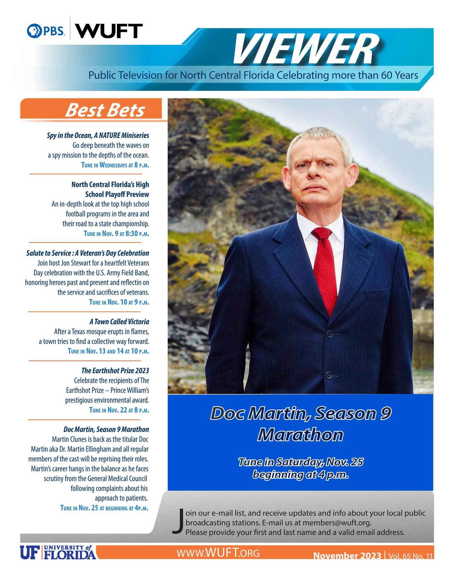 WUFT TV Viewer Guide - November 2023 by UF CJC - Issuu