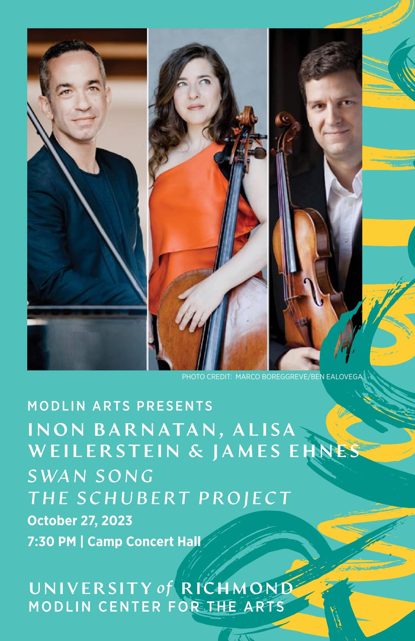 Inon Barnatan, Alisa Weilerstein & James Ehnes, Swan Song Playbill 10 ...