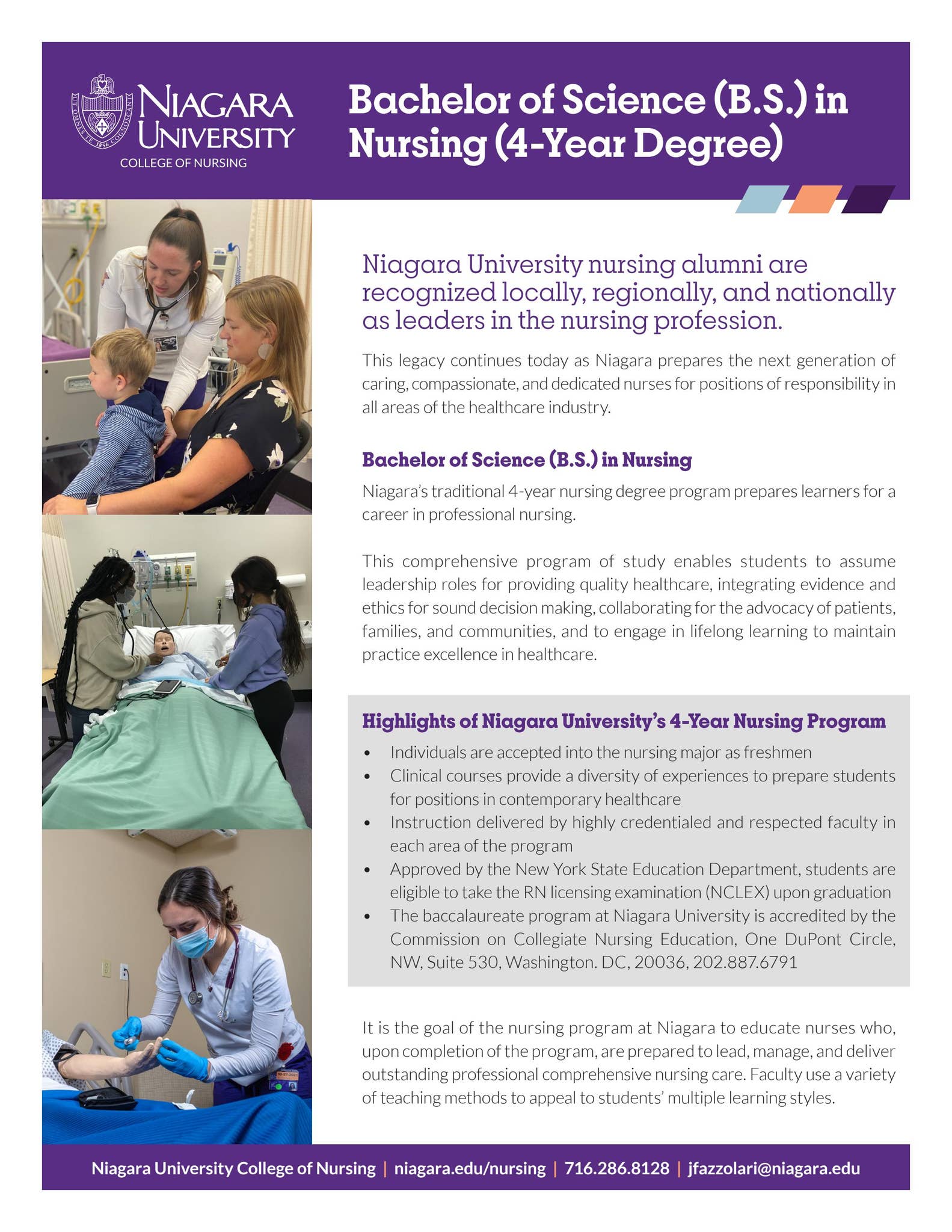 Nursing (4-Year B.S.) by Niagara University - Issuu