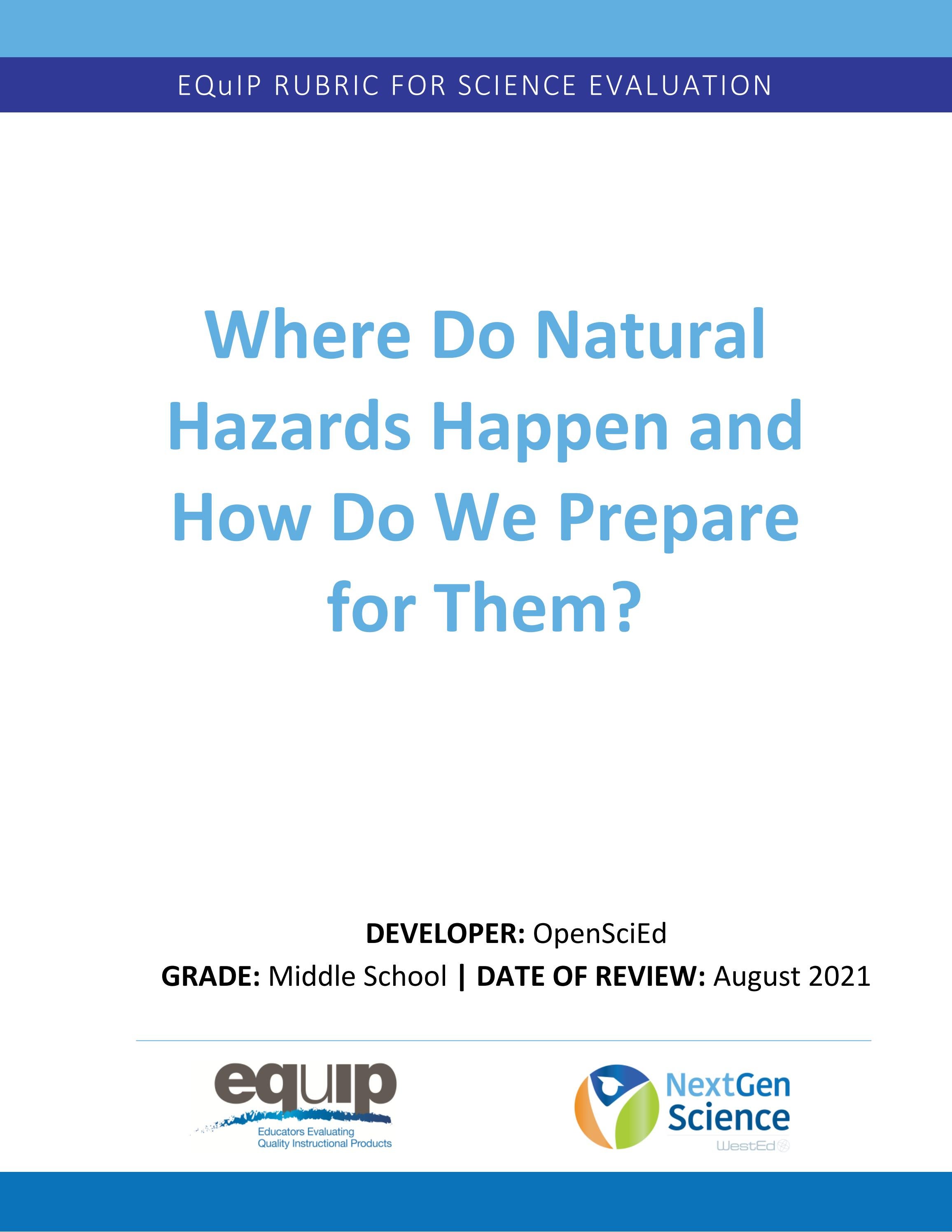 6.5 Where do Natural Hazards Happen and How Do We Prepare for Them by ...