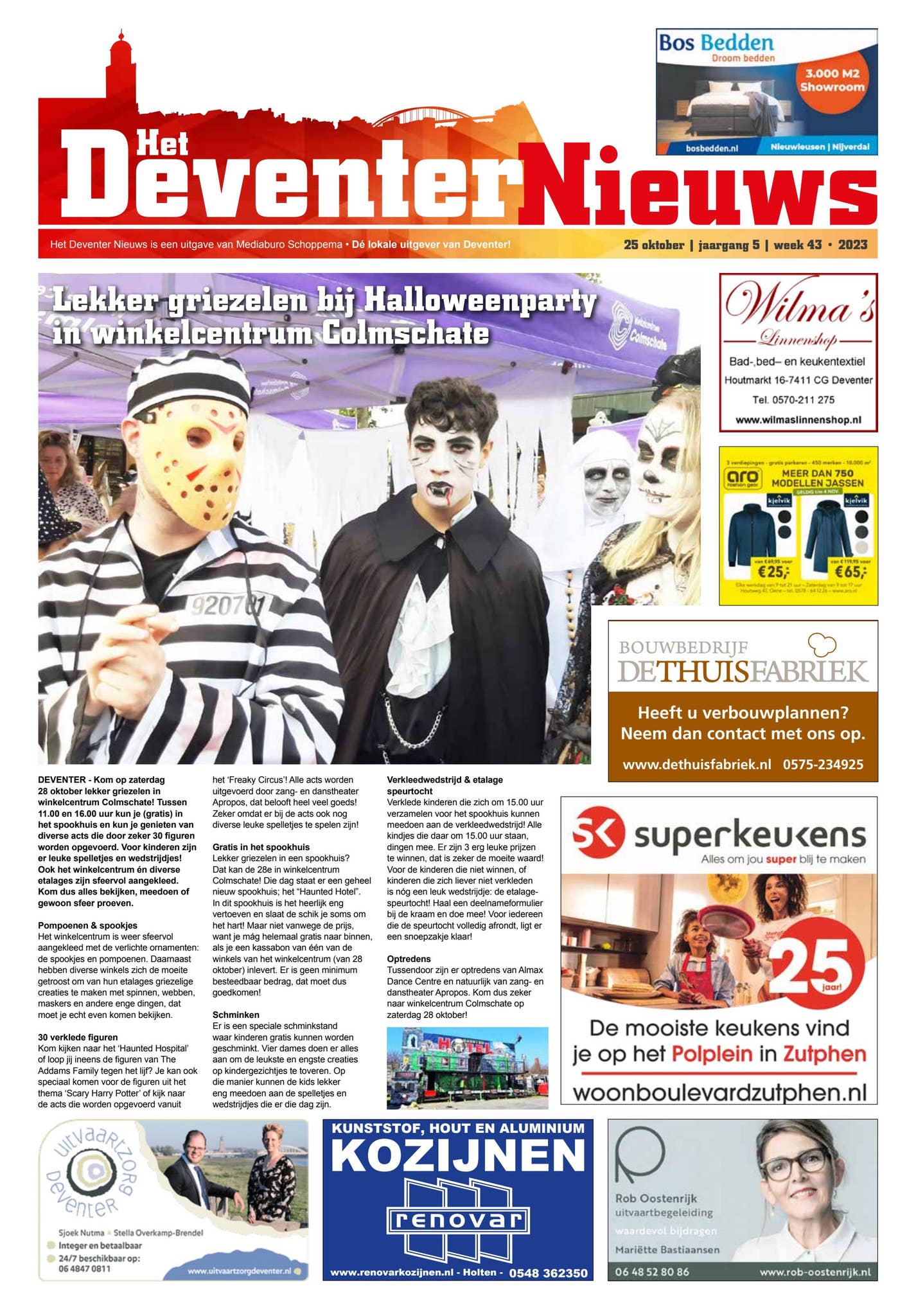 Deventer Nieuws week 43 2023 by Mediaburo Schoppema - Issuu