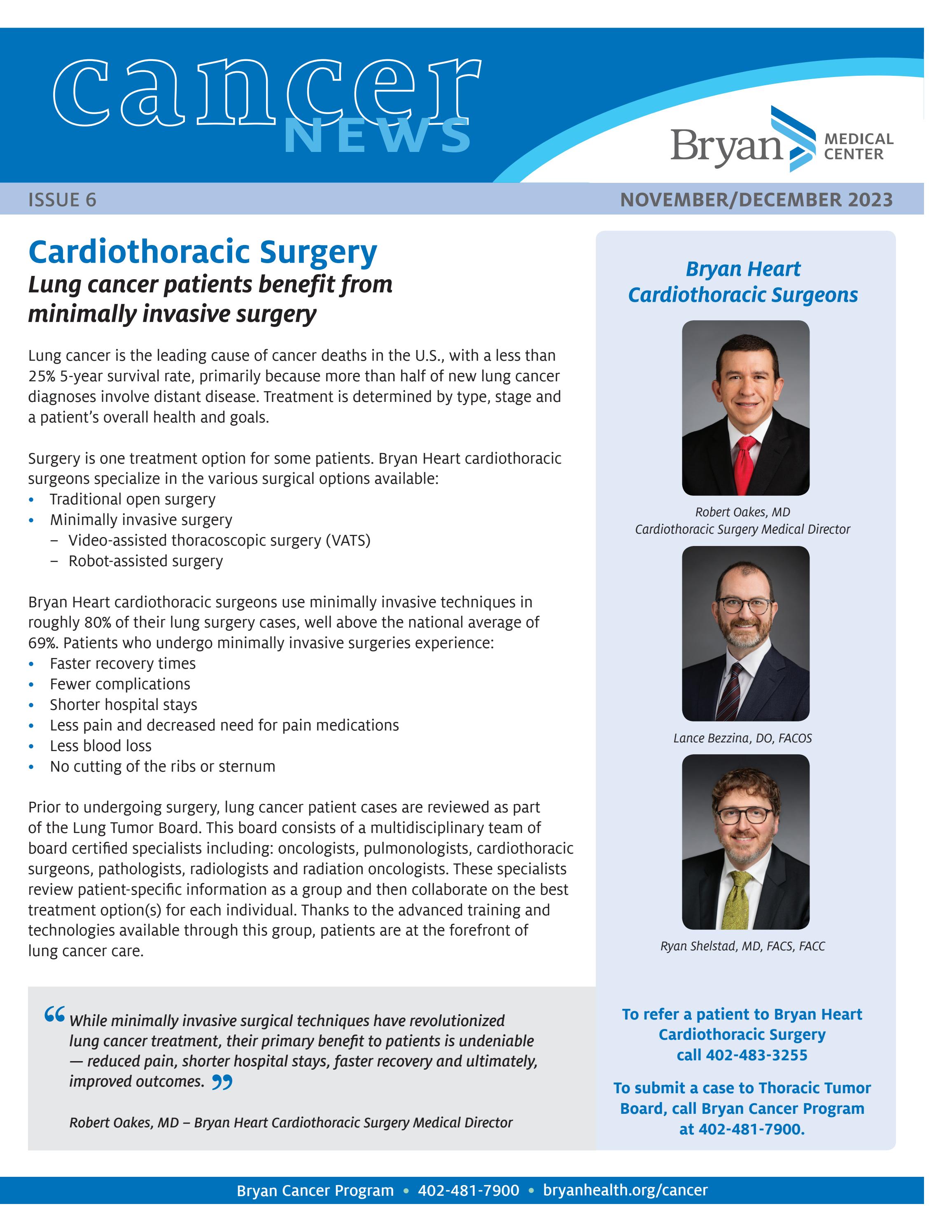 Cancer News | November December 2023 by Bryan Health - Issuu
