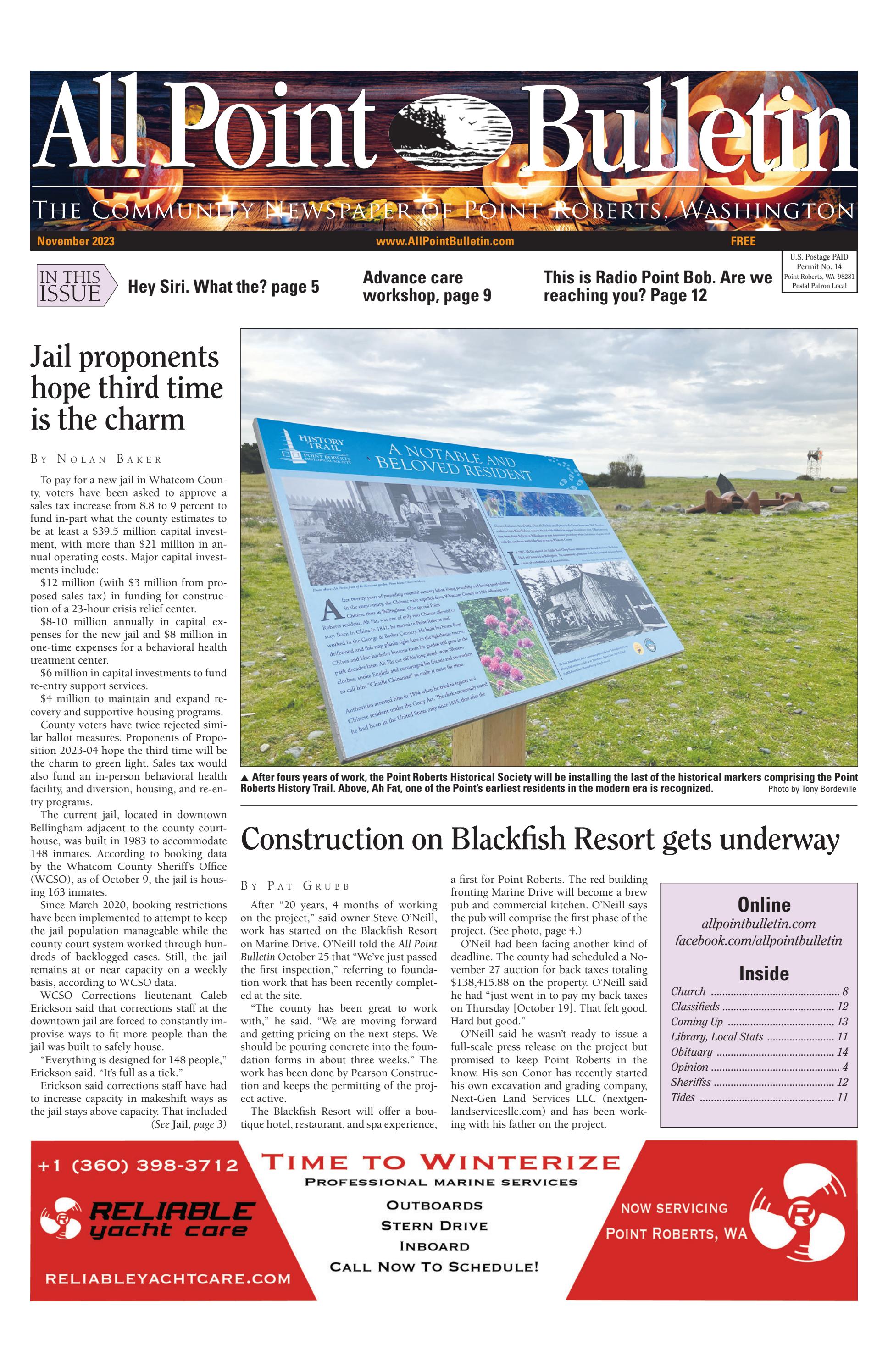 All Point Bulletin - November 2023 by Point Roberts Press - Issuu