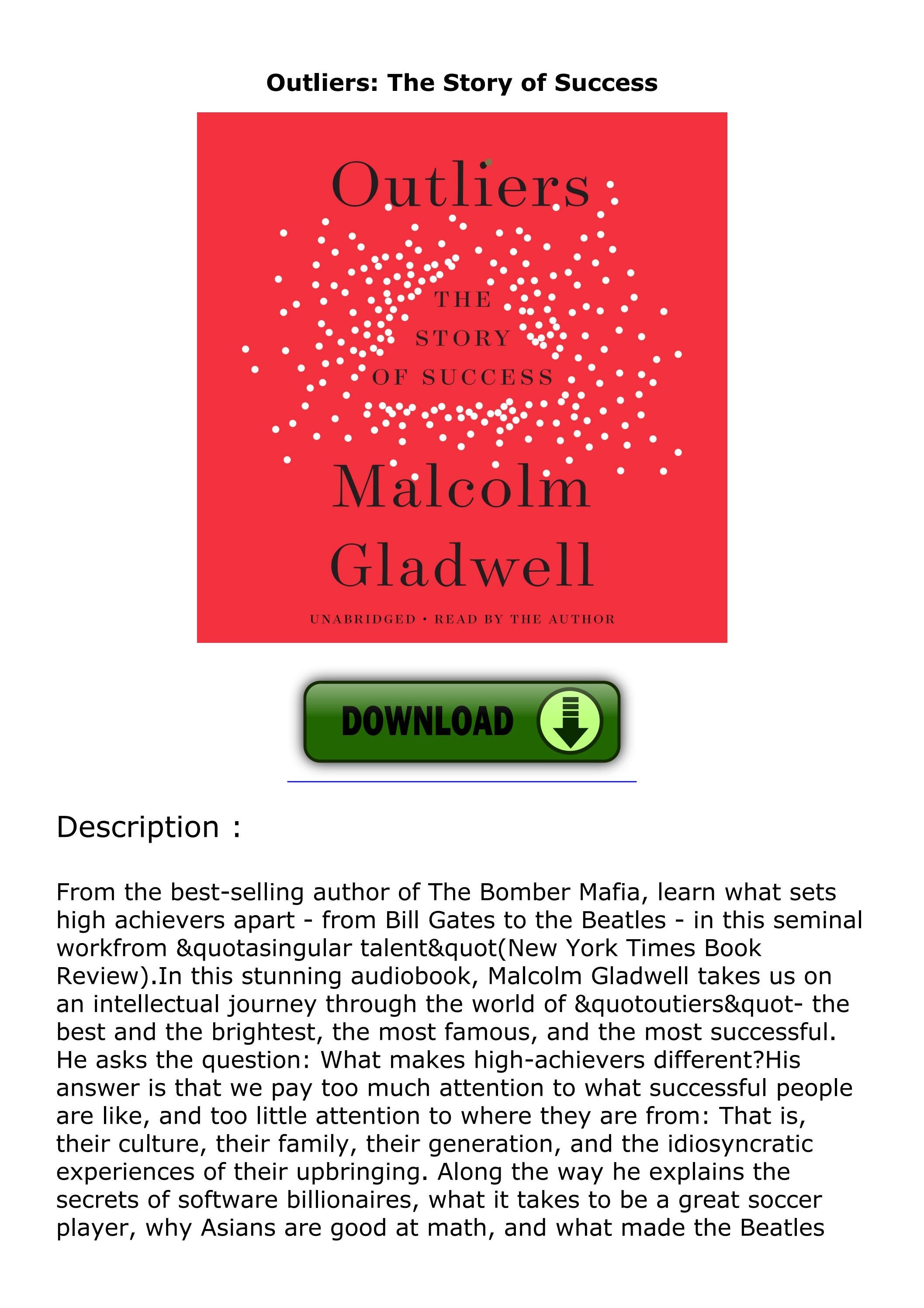 [PDF] DOWNLOAD Outliers: The Story of Success by leilaphillips - Issuu
