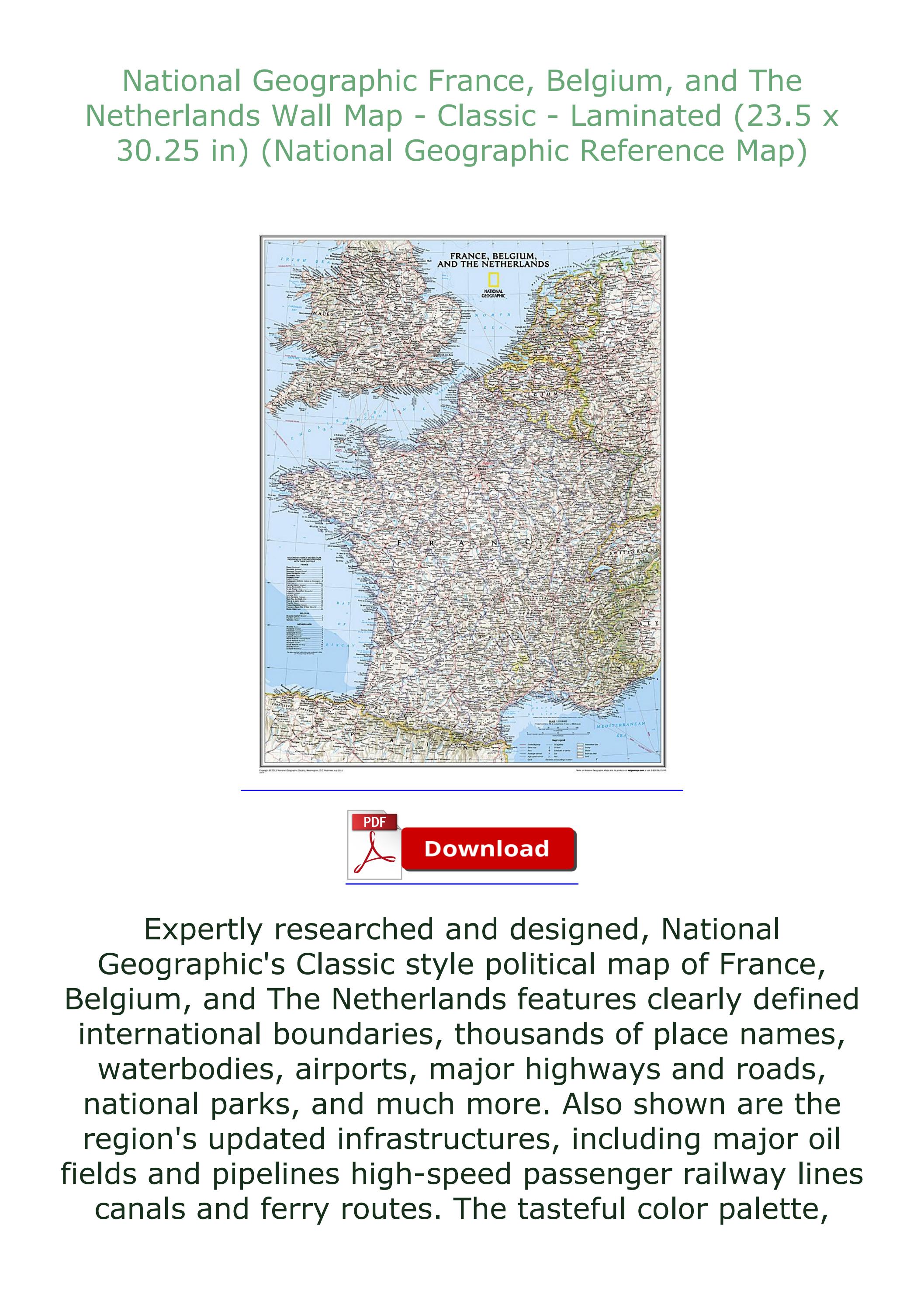 National Geographic Map Of France