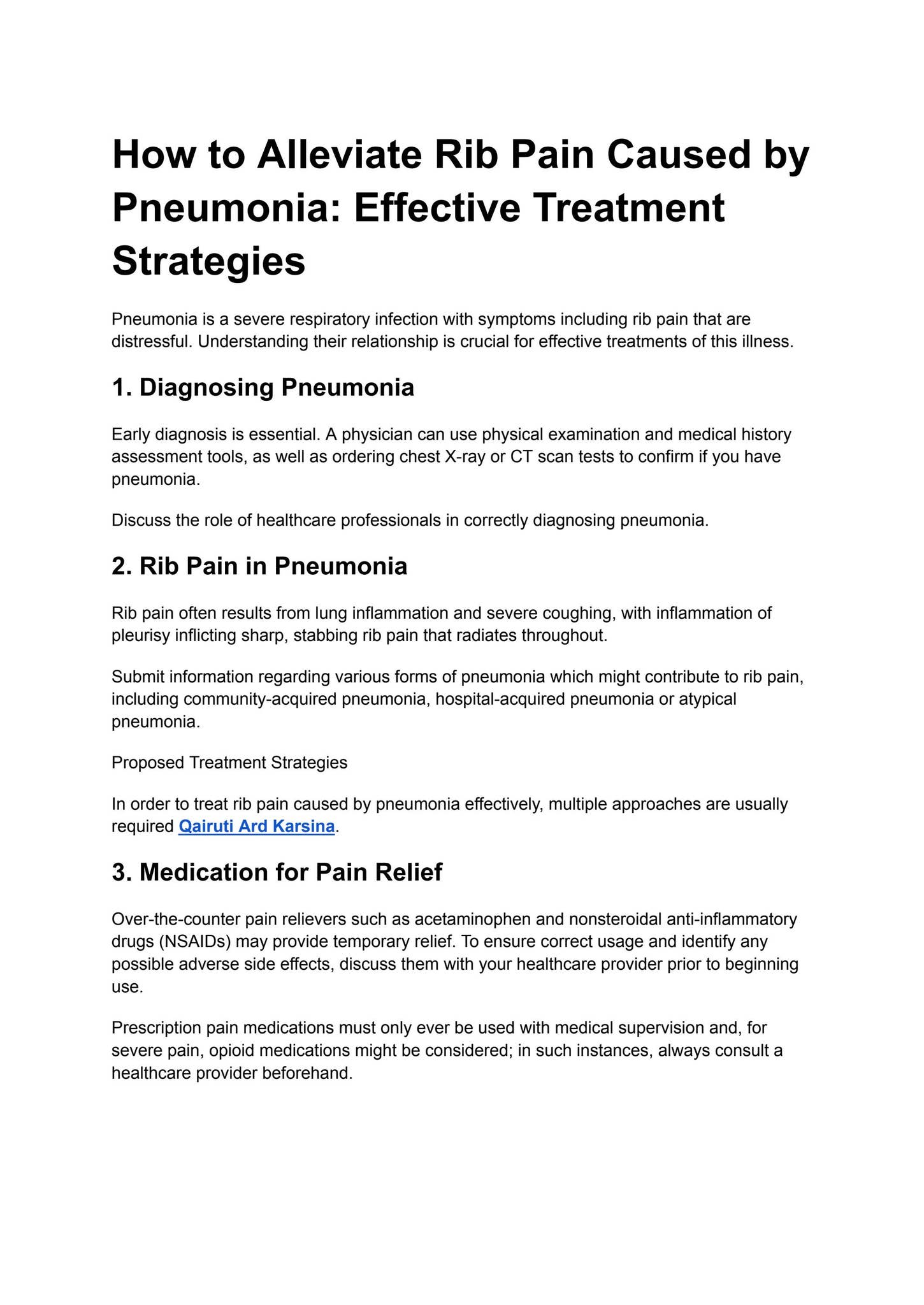 How to Alleviate Rib Pain Caused by Pneumonia: Effective Treatment ...