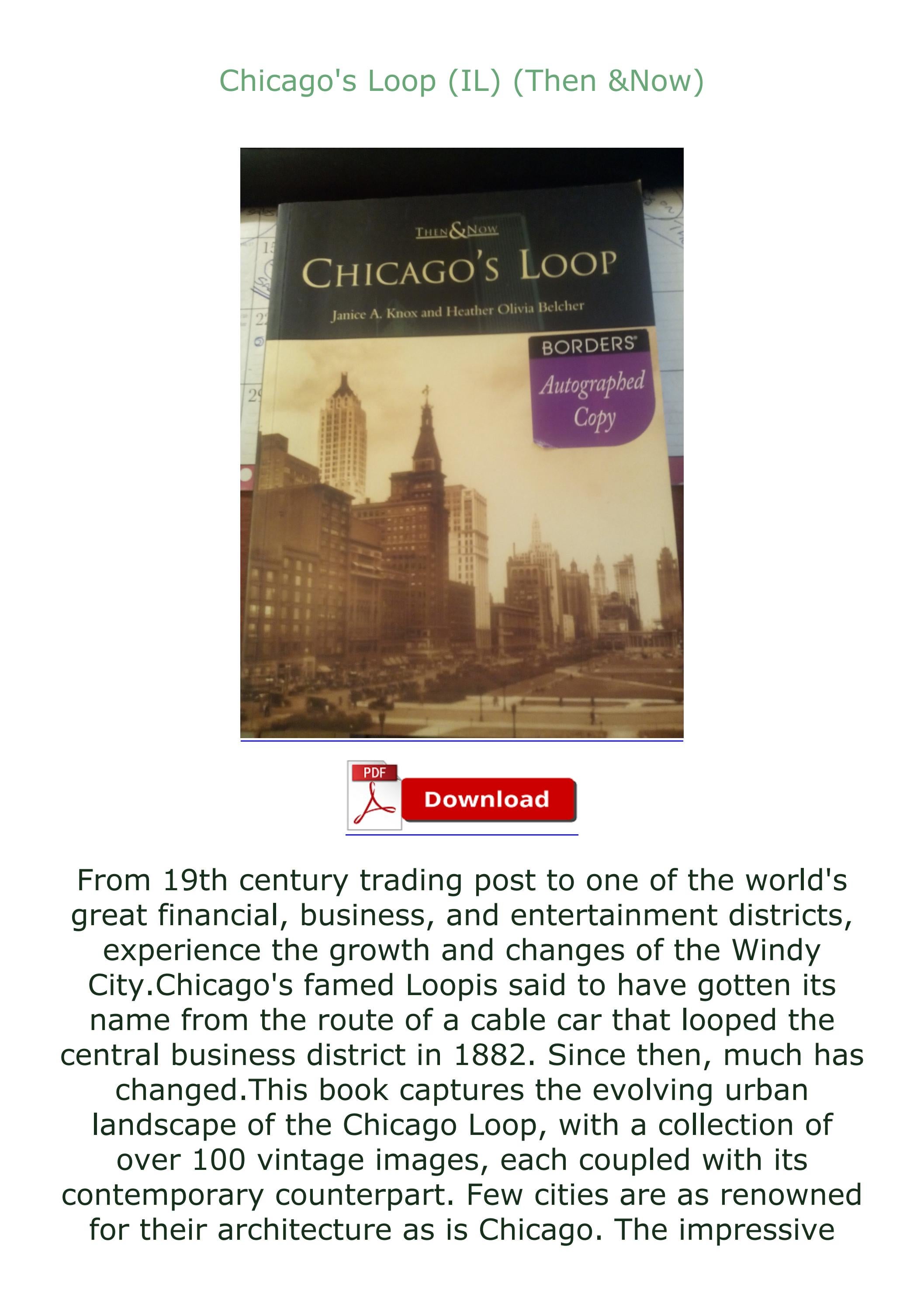 EPUB (READ) Chicago's Loop (IL) (Then & Now) by phayom1965w - Issuu