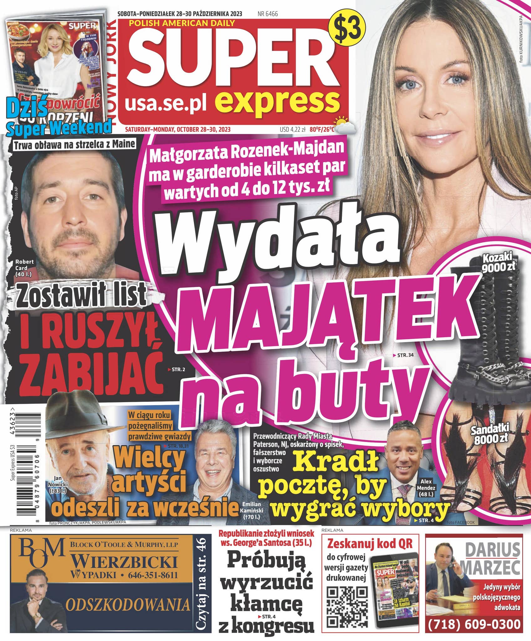 2023.10.28 Weekend, NY Super Express, gazeta dla Polonii, dziennik w ...