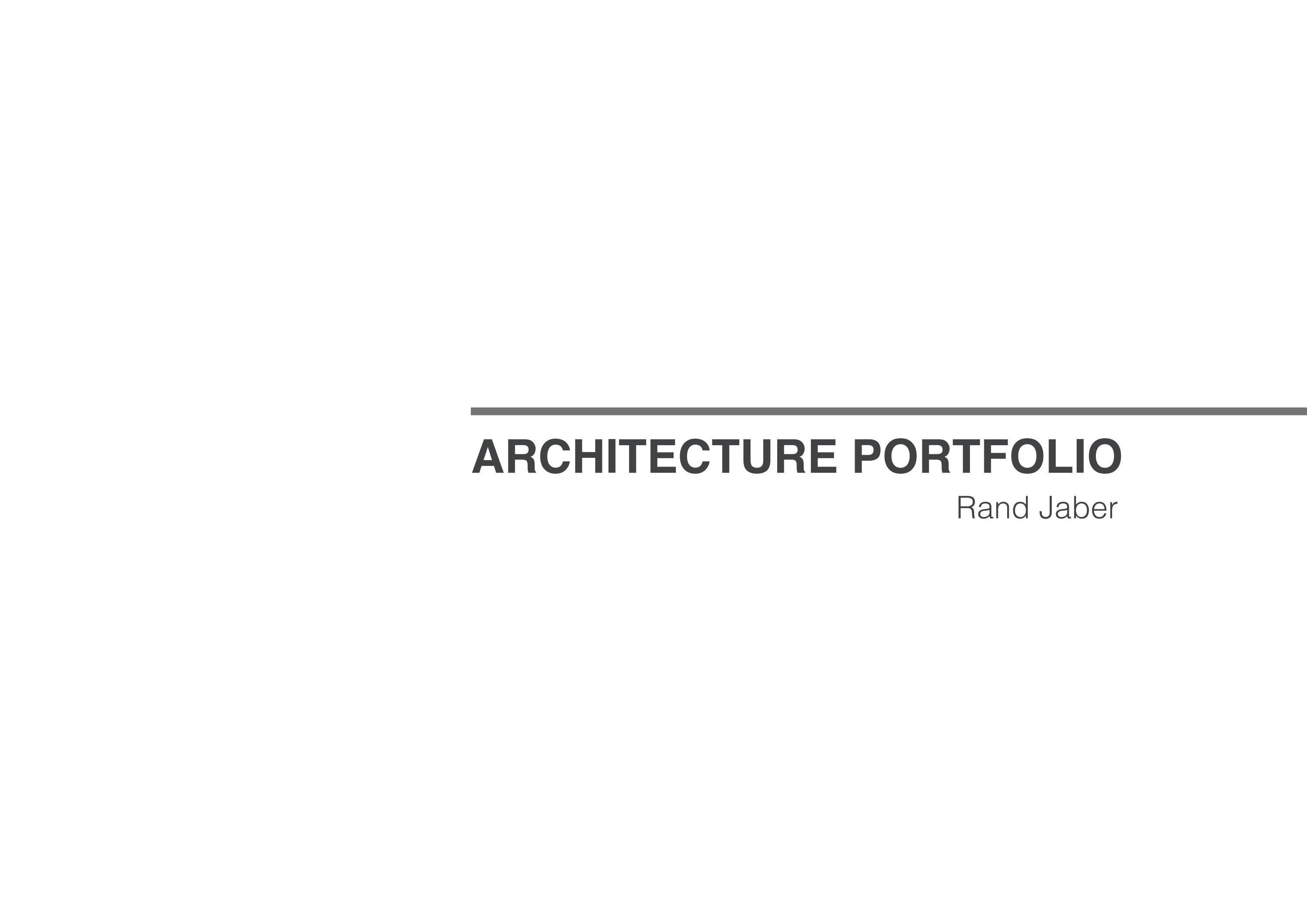 Architectural Portfolio by RandJaber - Issuu