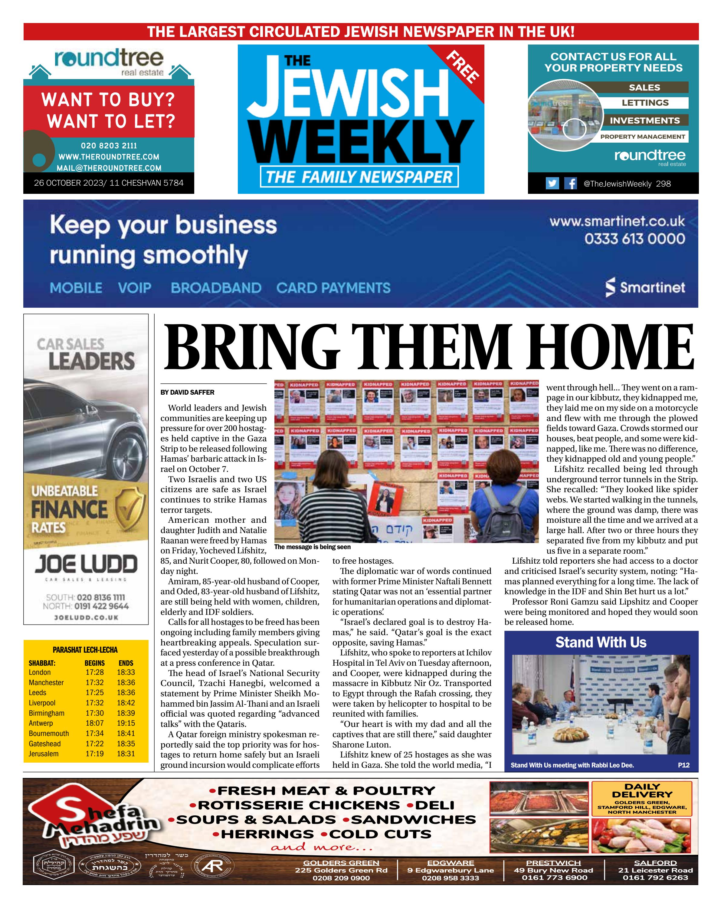 The Jewish Weekly Issue 298 - October 26th by The Jewish Weekly - Issuu